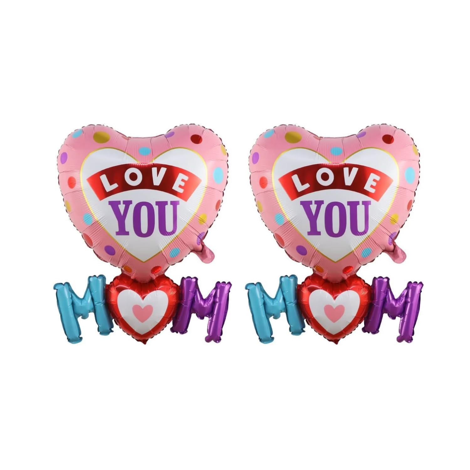 Dzrige 33.9 Inch Mother's STF9 Day Balloons Love You Mom Balloons Happy ...
