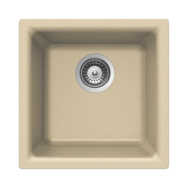 E-100U SAND Quartztone Series Composite Granite Dual Mount Bar & Prep ...