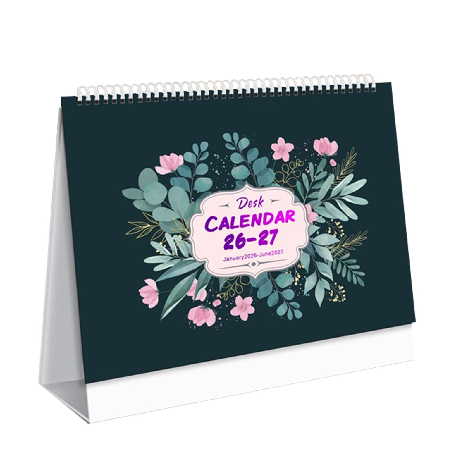 E 2026 2027 18 Month Desk Calendar With Stand Thick Paper Daily Grids To Do List Page Multiple ...