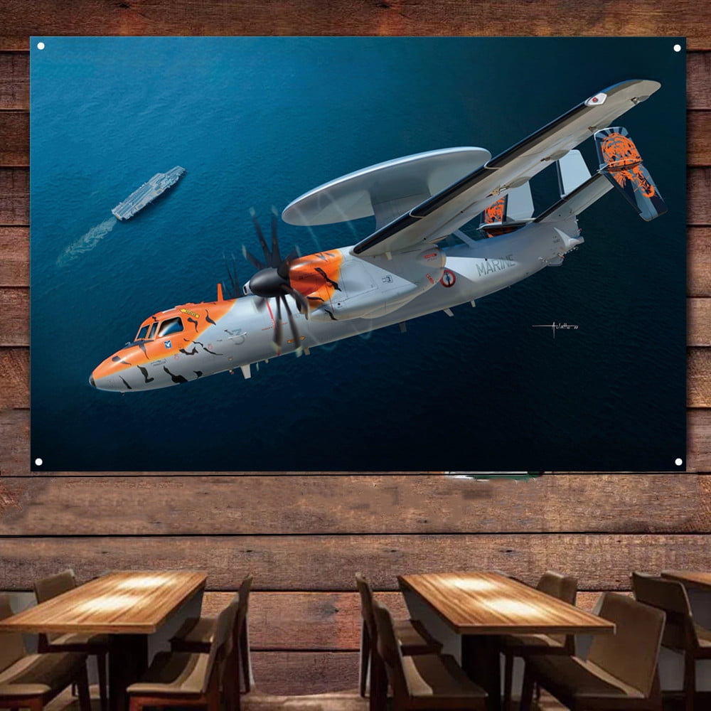 E-2C Hawkeye AWACS French Navy Specials Fighter Poster Wall Charts ...