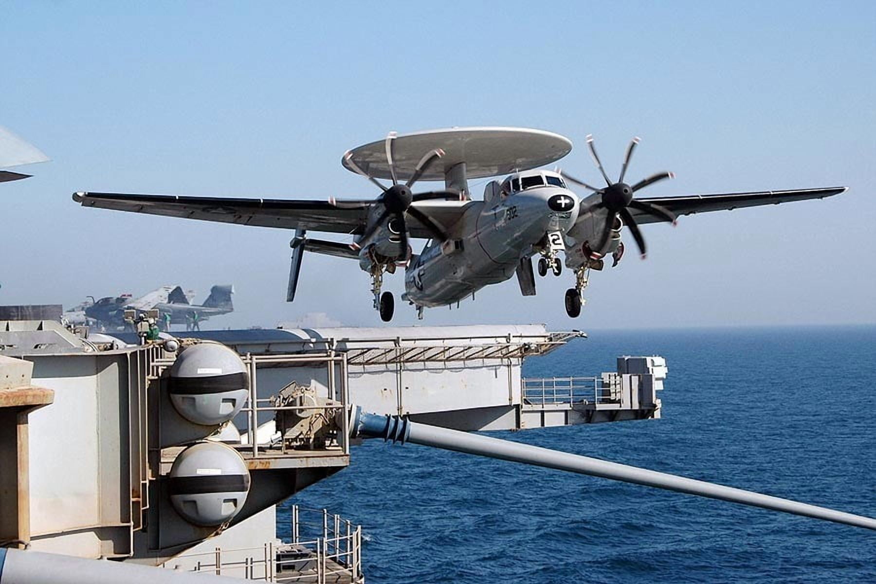 E-2C Hawkeye Launches from USS Nimitz - 24x36 Inch Laminated Aviation ...