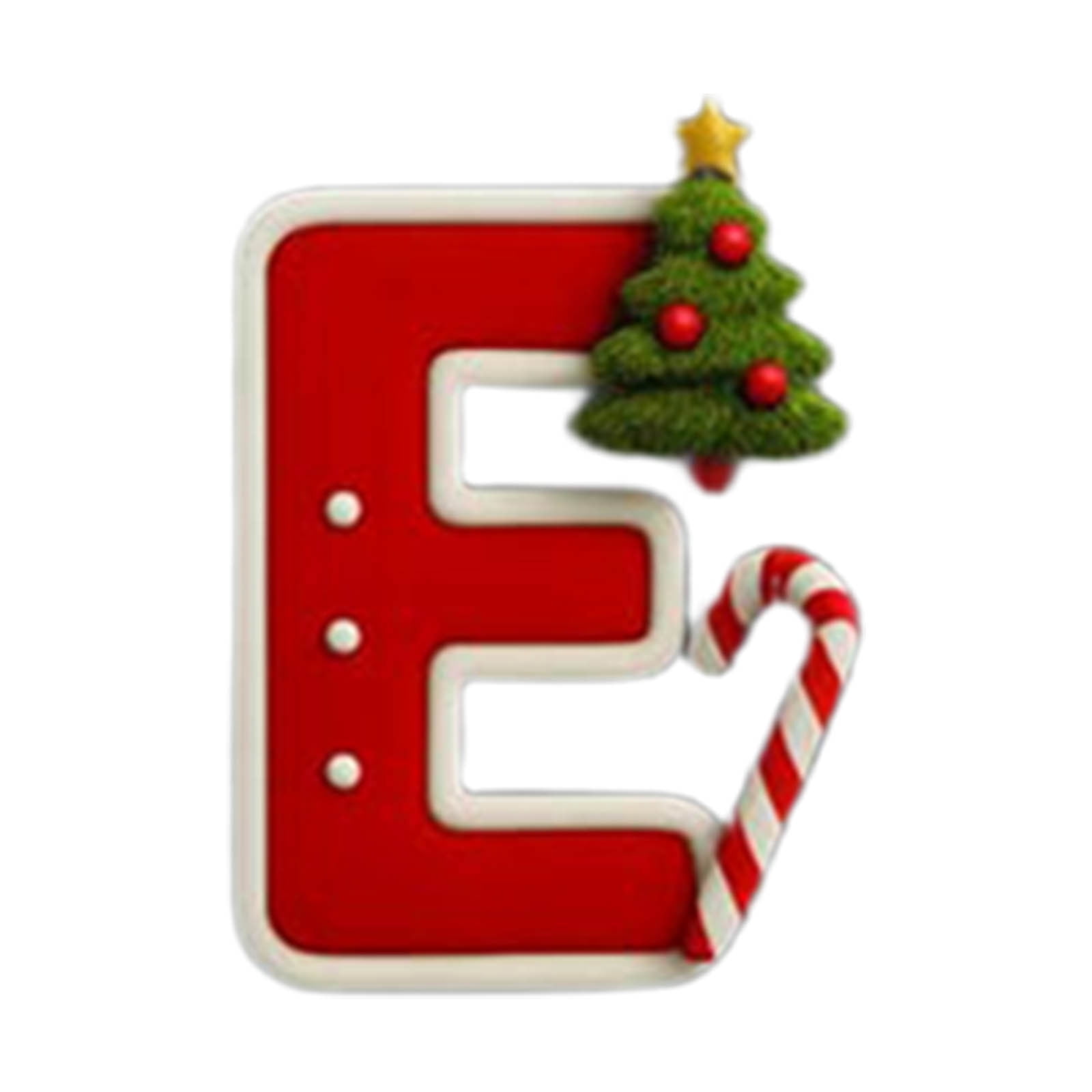 E 2D Acrylic Christmas Tree 26 Letter Pendant Decorative Gift Family ...