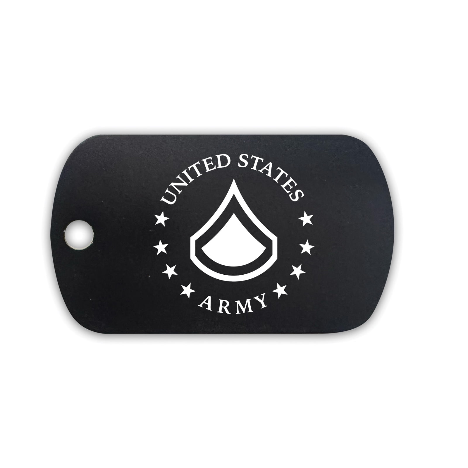 E-3 Private First Class US Army Rank GI Dog Tag Aluminum Keychain pfc ...
