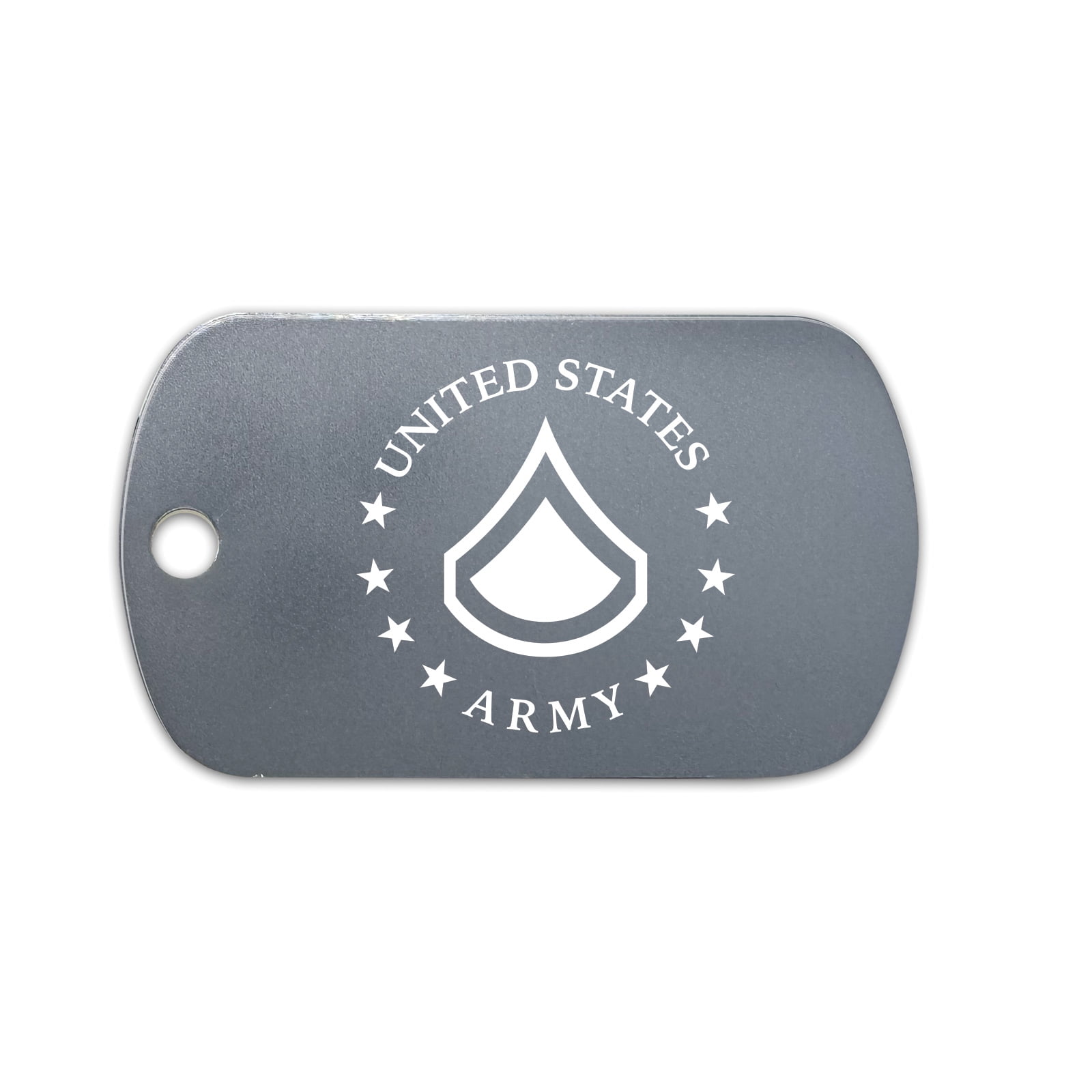 E-3 Private First Class US Army Rank GI Dog Tag Aluminum Keychain pfc ...