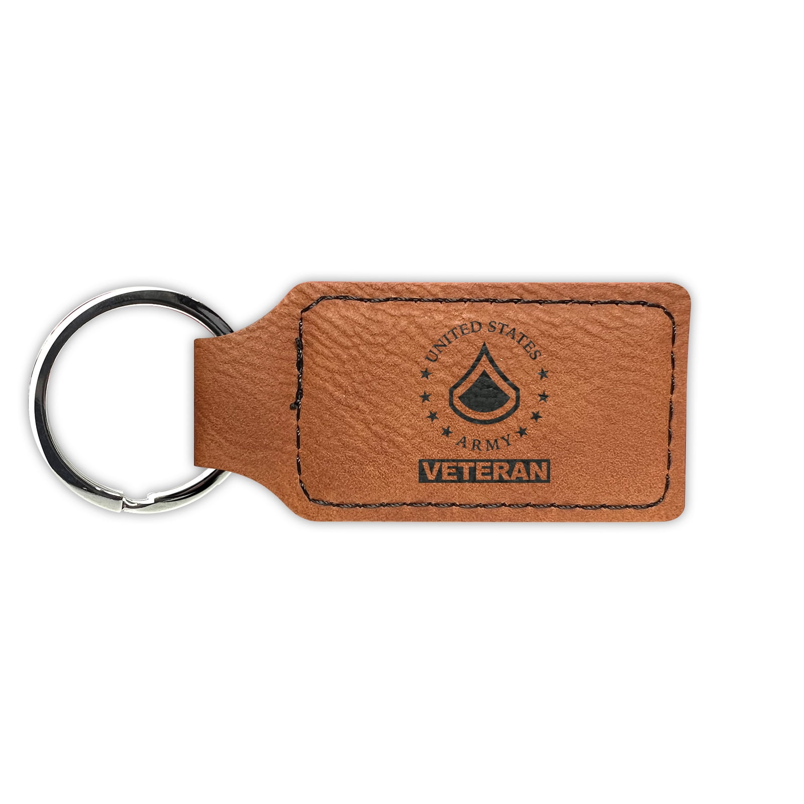 E-3 Private First Class Veteran US Army Rank Keychain Leatherette ...