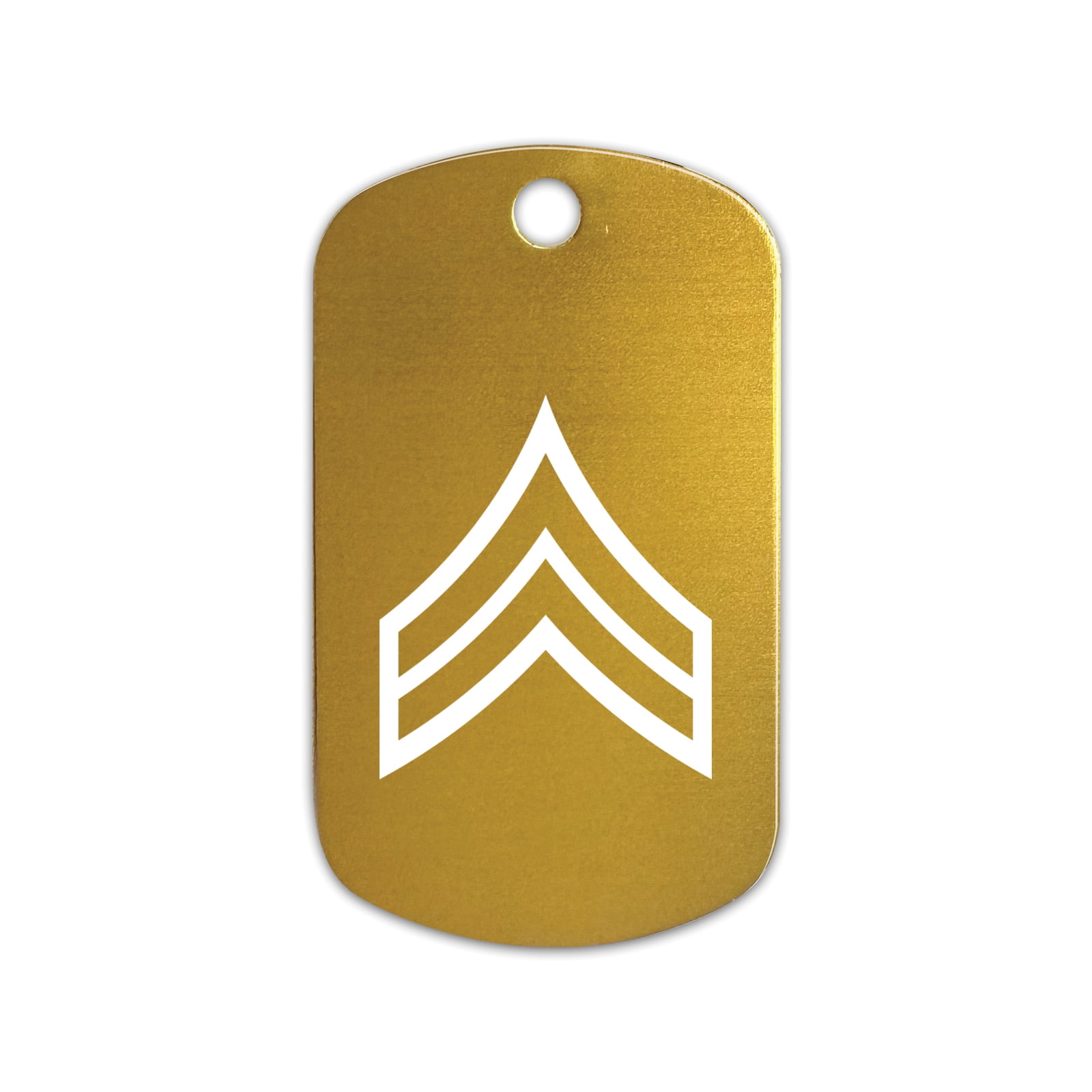 E-4 Corporal Rank GI Dog Tag Aluminum Keychain cpl or-4 e4 us army ...