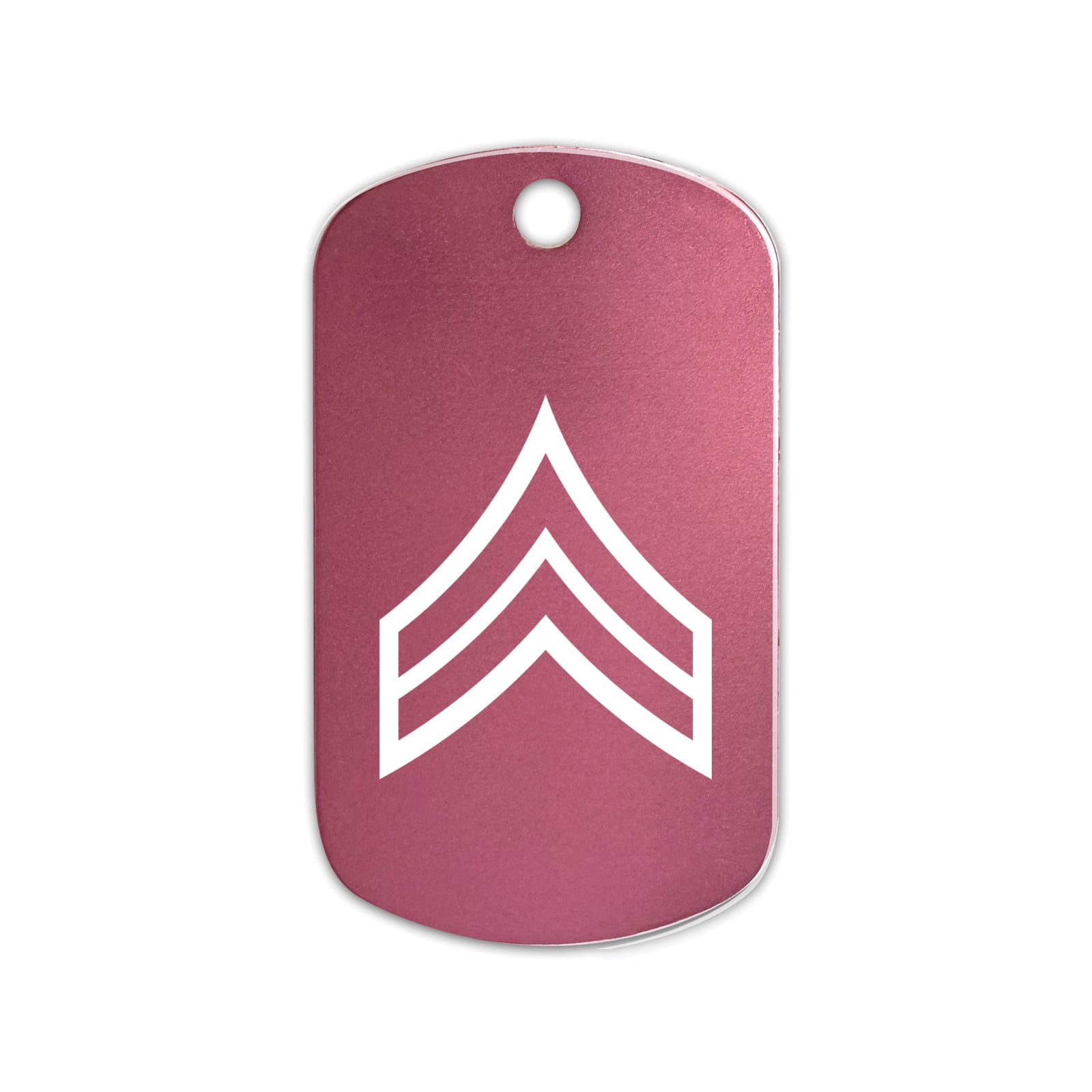 E-4 Corporal Rank GI Dog Tag Aluminum Keychain cpl or-4 e4 us army ...