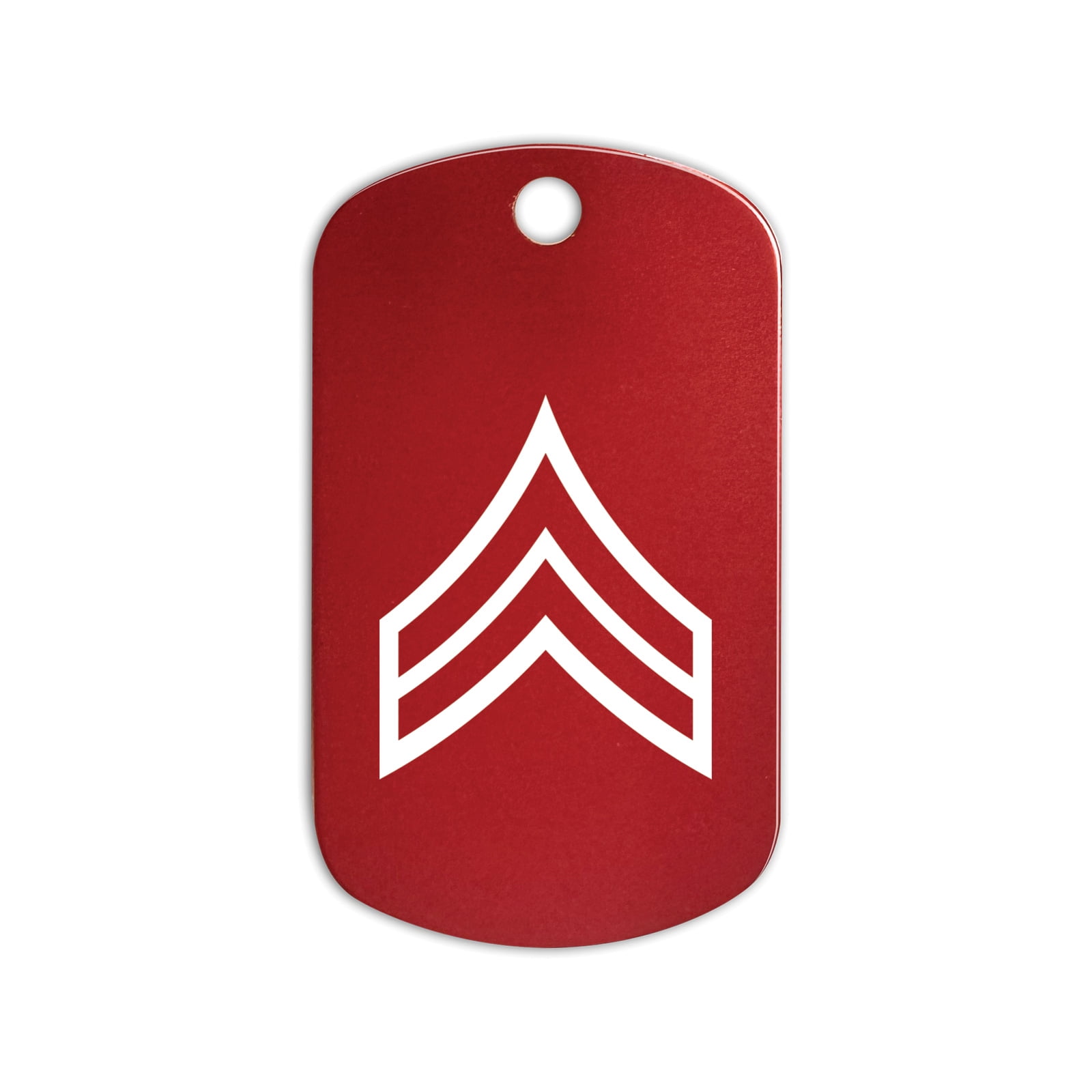 E-4 Corporal Rank GI Dog Tag Aluminum Keychain cpl or-4 e4 us army ...