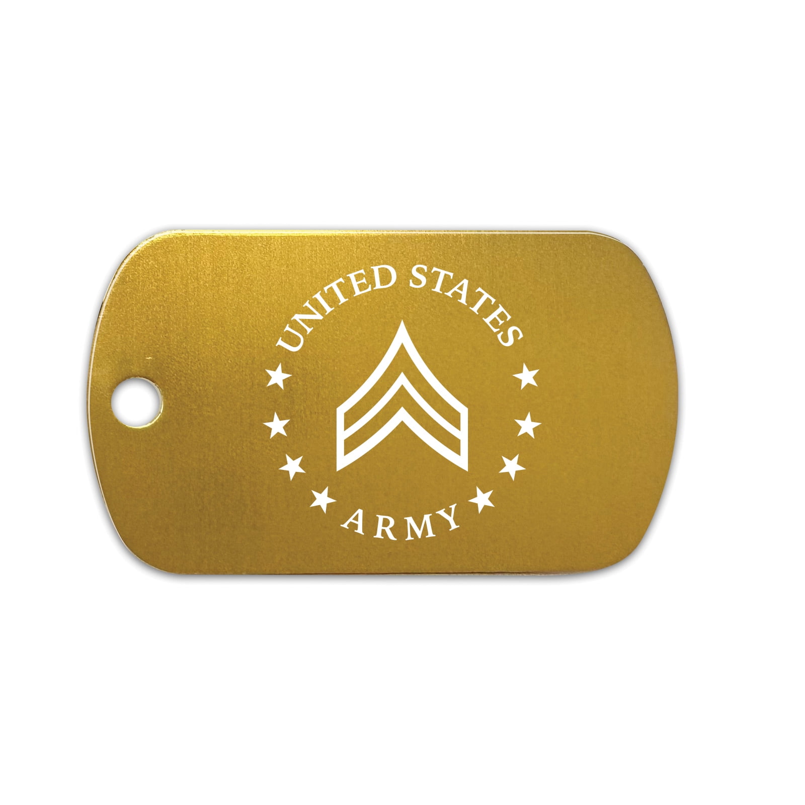 E-4 Corporal US Army Rank GI Dog Tag Aluminum Keychain cpl or-4 e4 ...