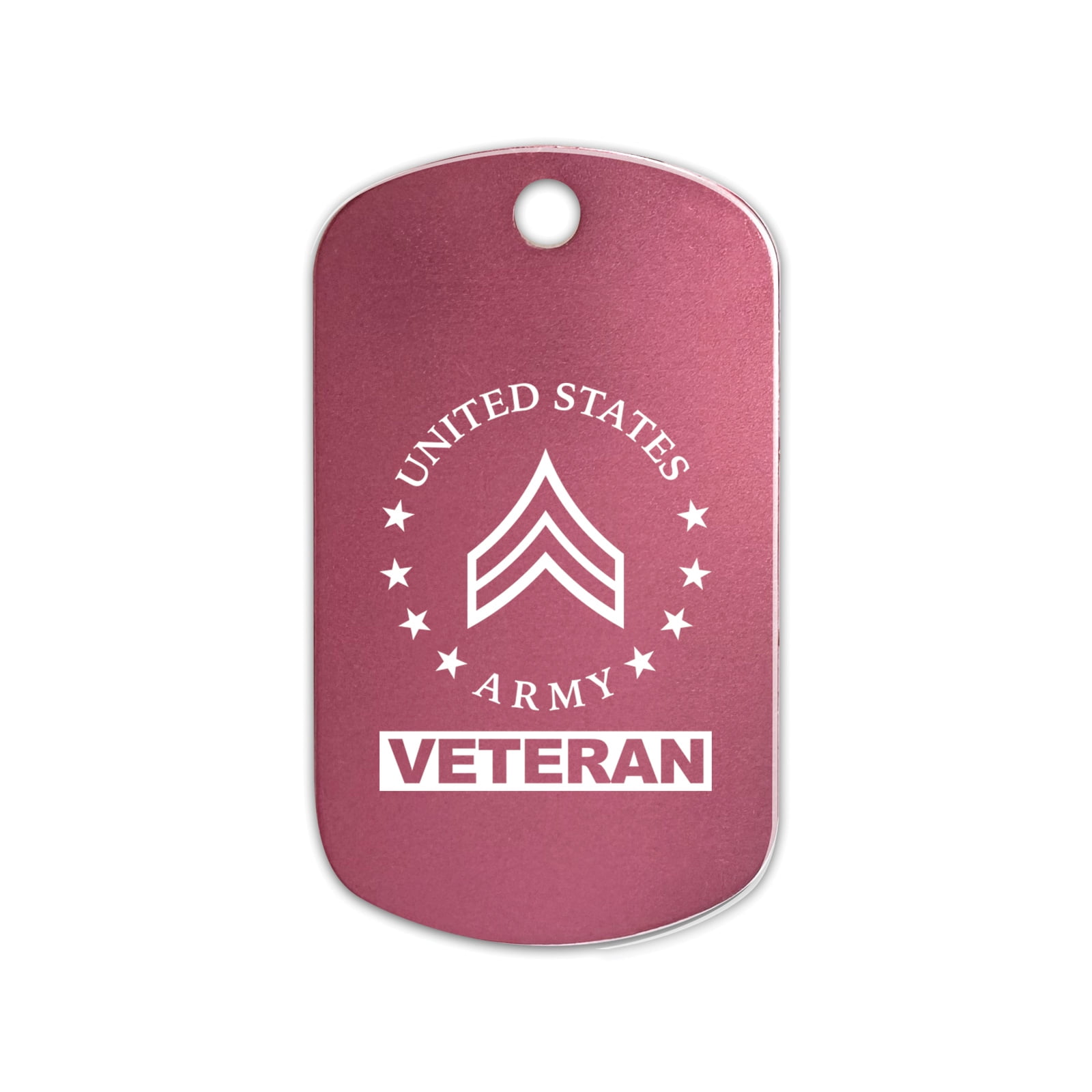 E-4 Corporal Veteran US Army Rank GI Dog Tag Aluminum Keychain cpl or-4 ...