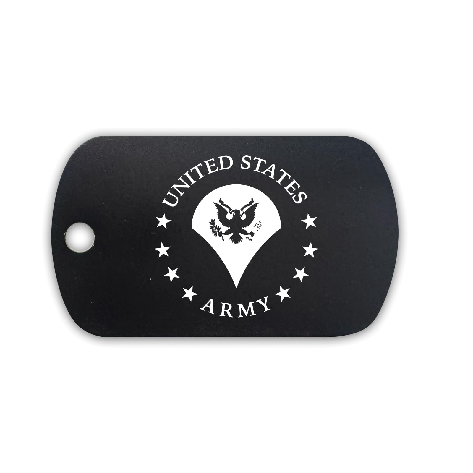 E-4 Specialist US Army Rank GI Dog Tag Aluminum Keychain spc or-4 e4 ...