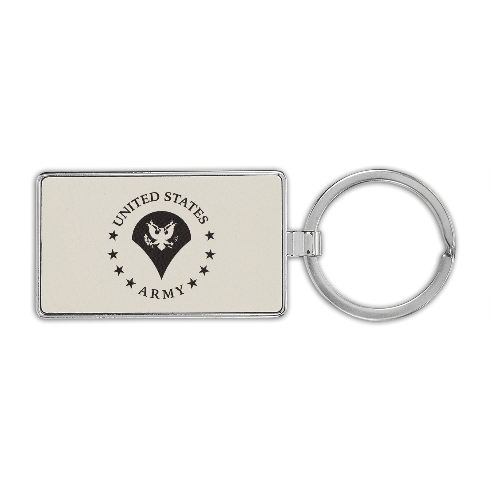 E-4 Specialist US Army Rank Premium Leatherette Keychain spc or-4 e4 ...