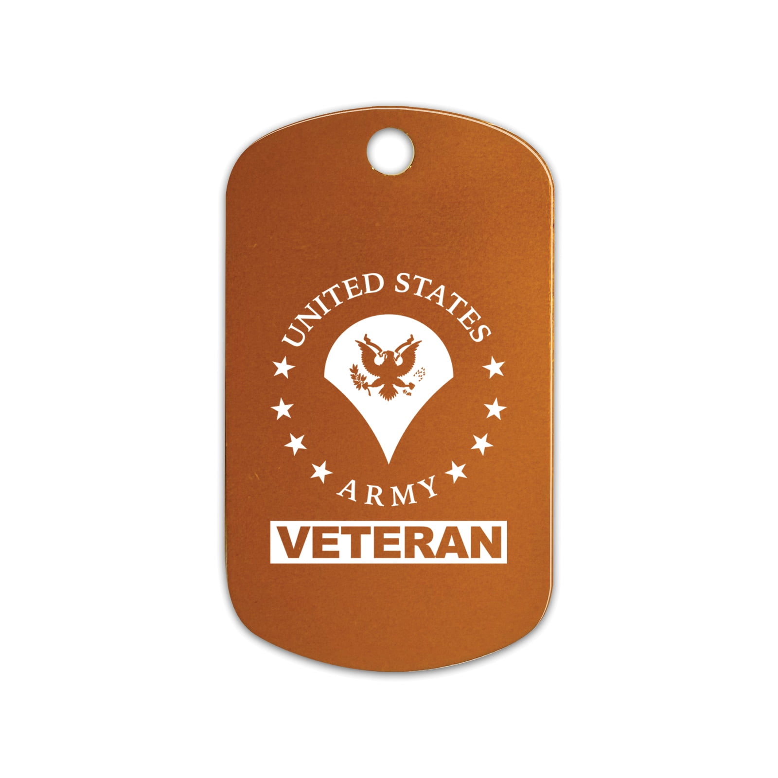 E-4 Specialist Veteran US Army Rank GI Dog Tag Aluminum Keychain spc or ...