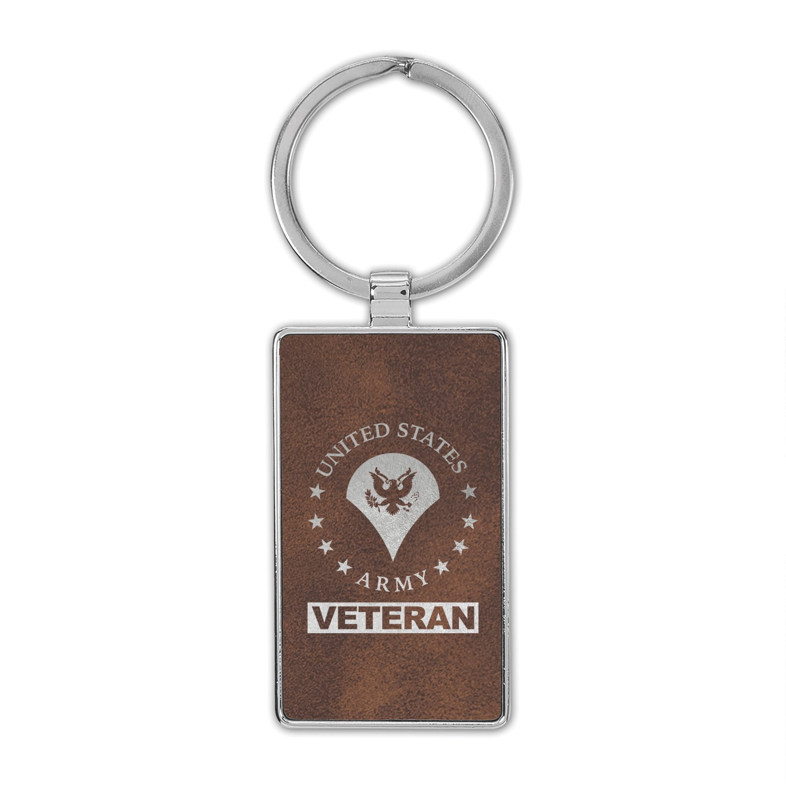 E-4 Specialist Veteran US Army Rank Premium Leatherette Keychain spc or ...