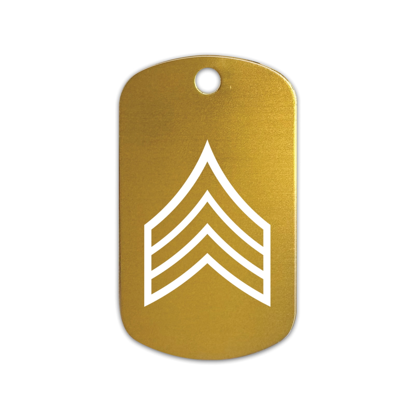 E-5 Sergeant Rank GI Dog Tag Aluminum Keychain sgt or-5 e5 us army ...