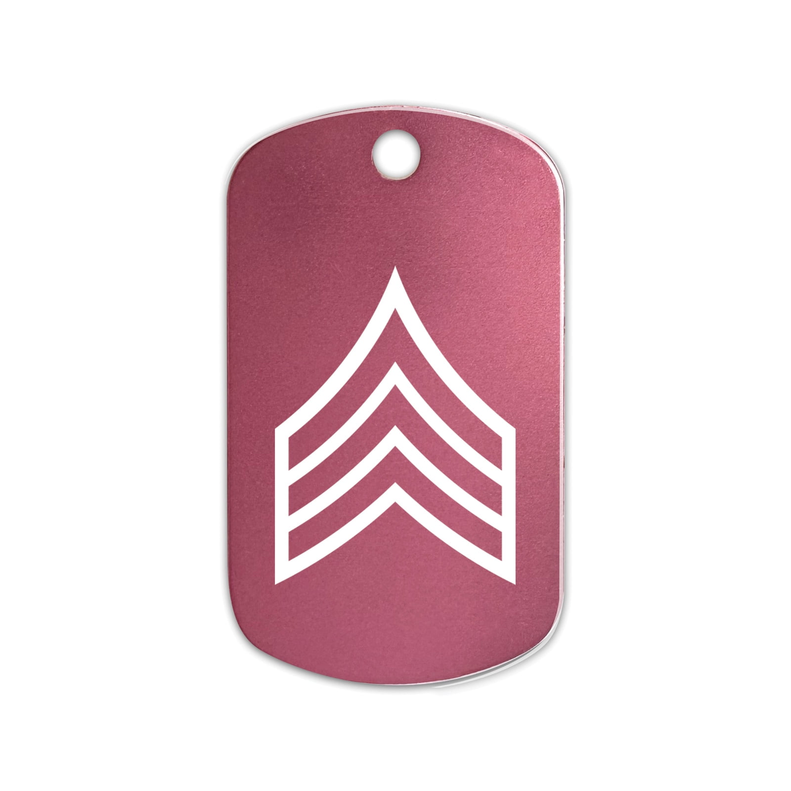 E-5 Sergeant Rank GI Dog Tag Aluminum Keychain sgt or-5 e5 us army ...