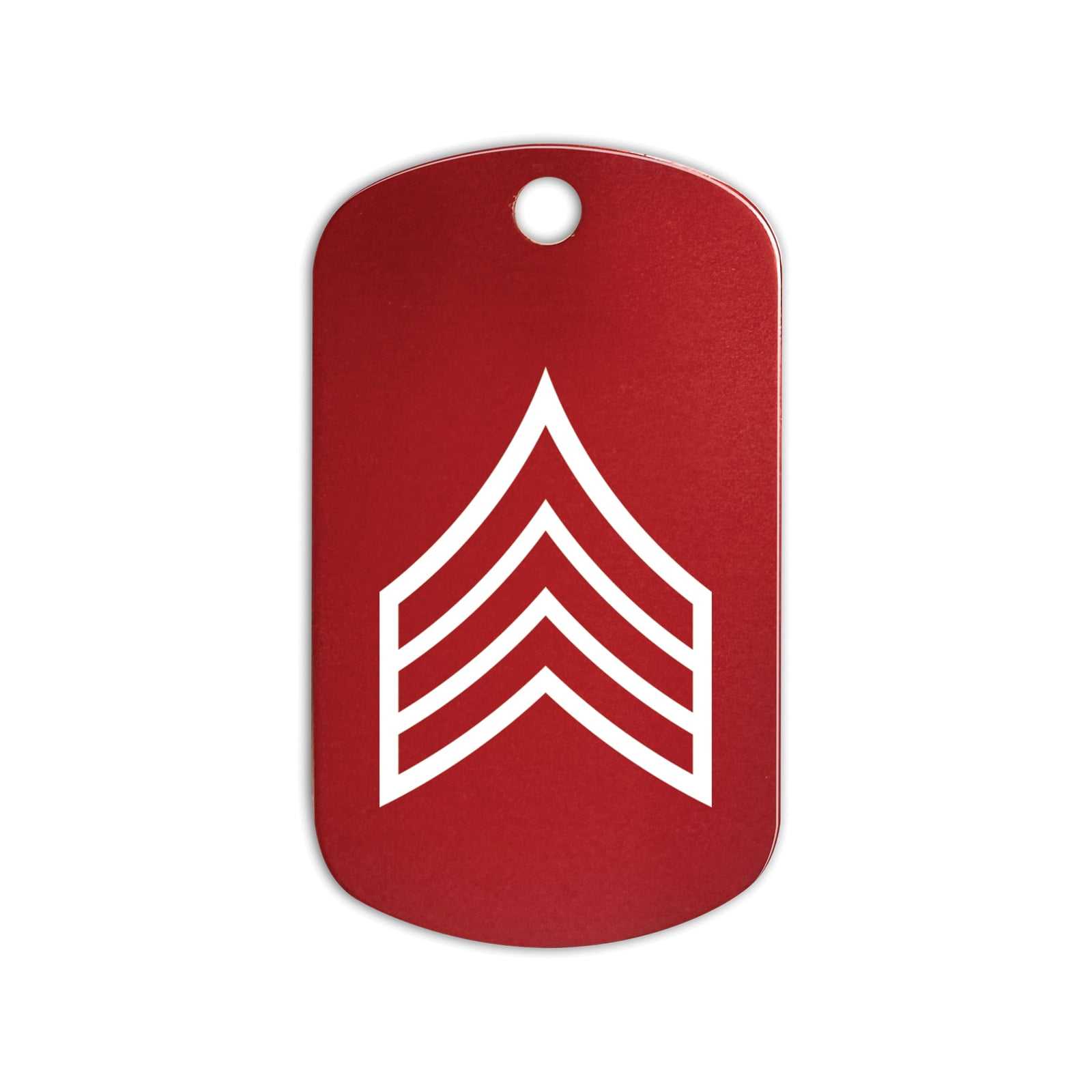E-5 Sergeant Rank GI Dog Tag Aluminum Keychain sgt or-5 e5 us army ...
