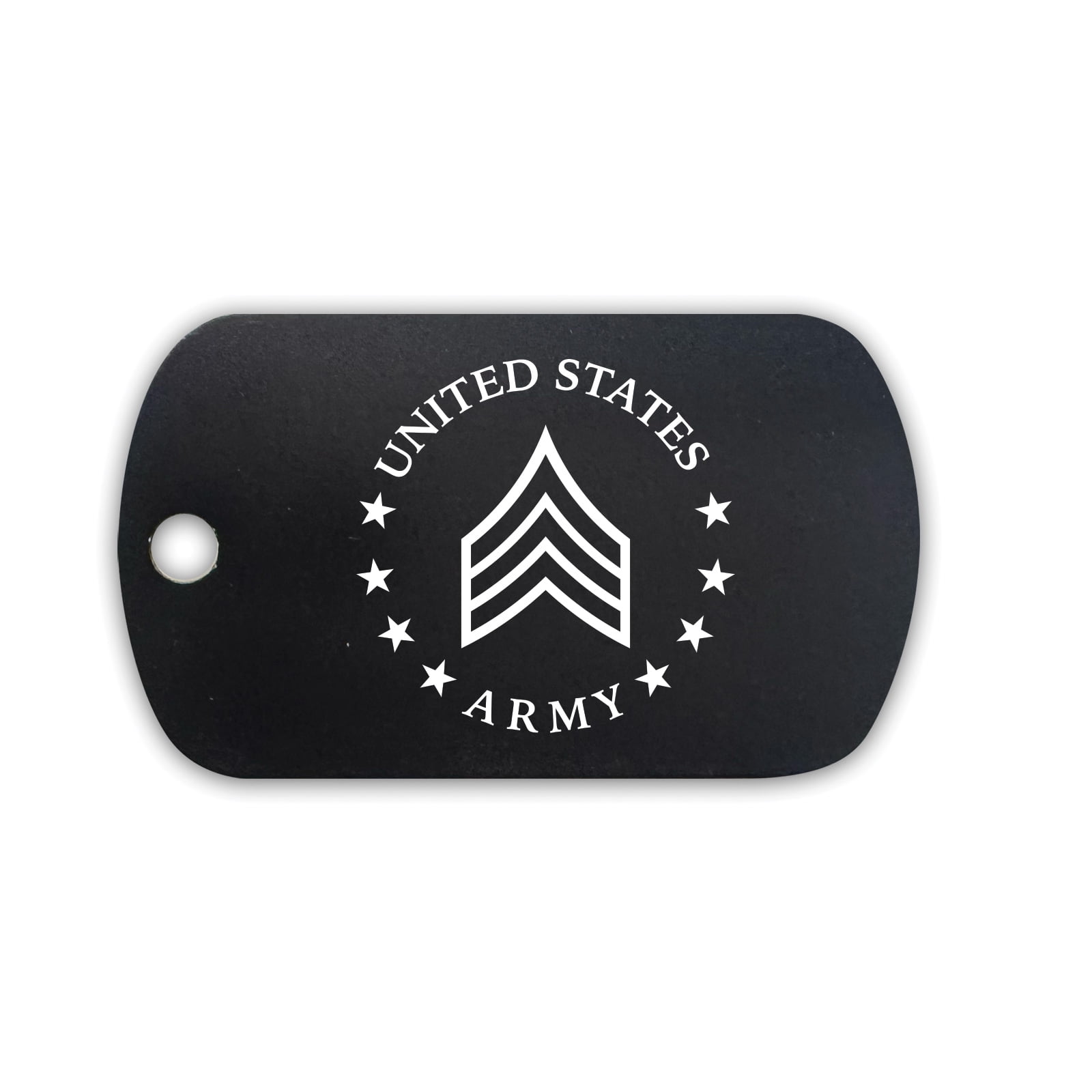 E-5 Sergeant US Army Rank GI Dog Tag Aluminum Keychain sgt or-5 e5 ...