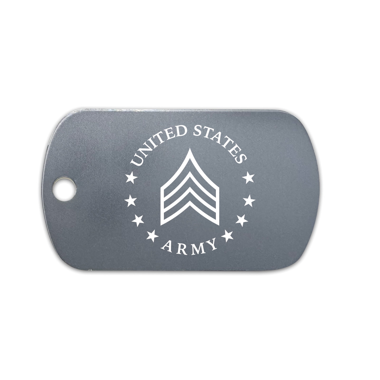 E-5 Sergeant US Army Rank GI Dog Tag Aluminum Keychain sgt or-5 e5 ...