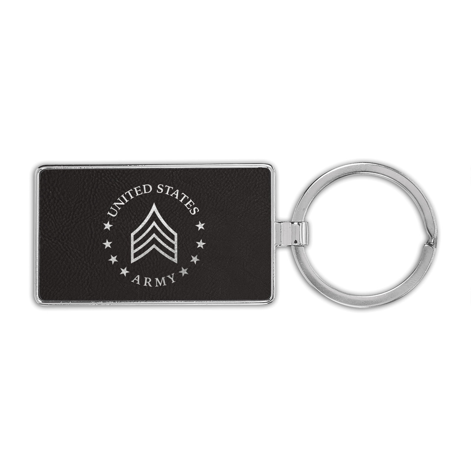 E-5 Sergeant US Army Rank Premium Leatherette Keychain sgt or-5 e5 ...