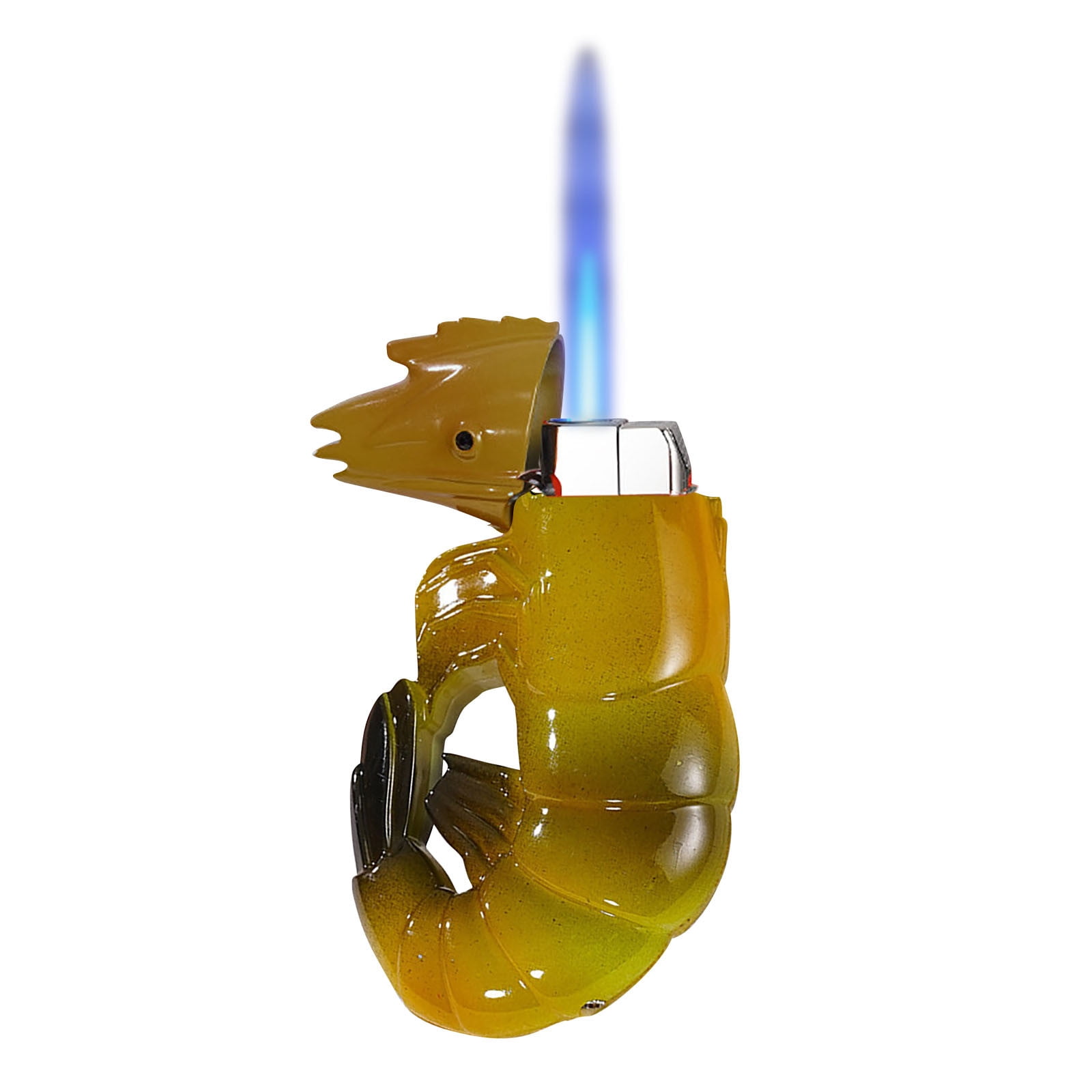 E-597 A Refillable Windproof Butane Lighter With Adjustable Flame Blue ...
