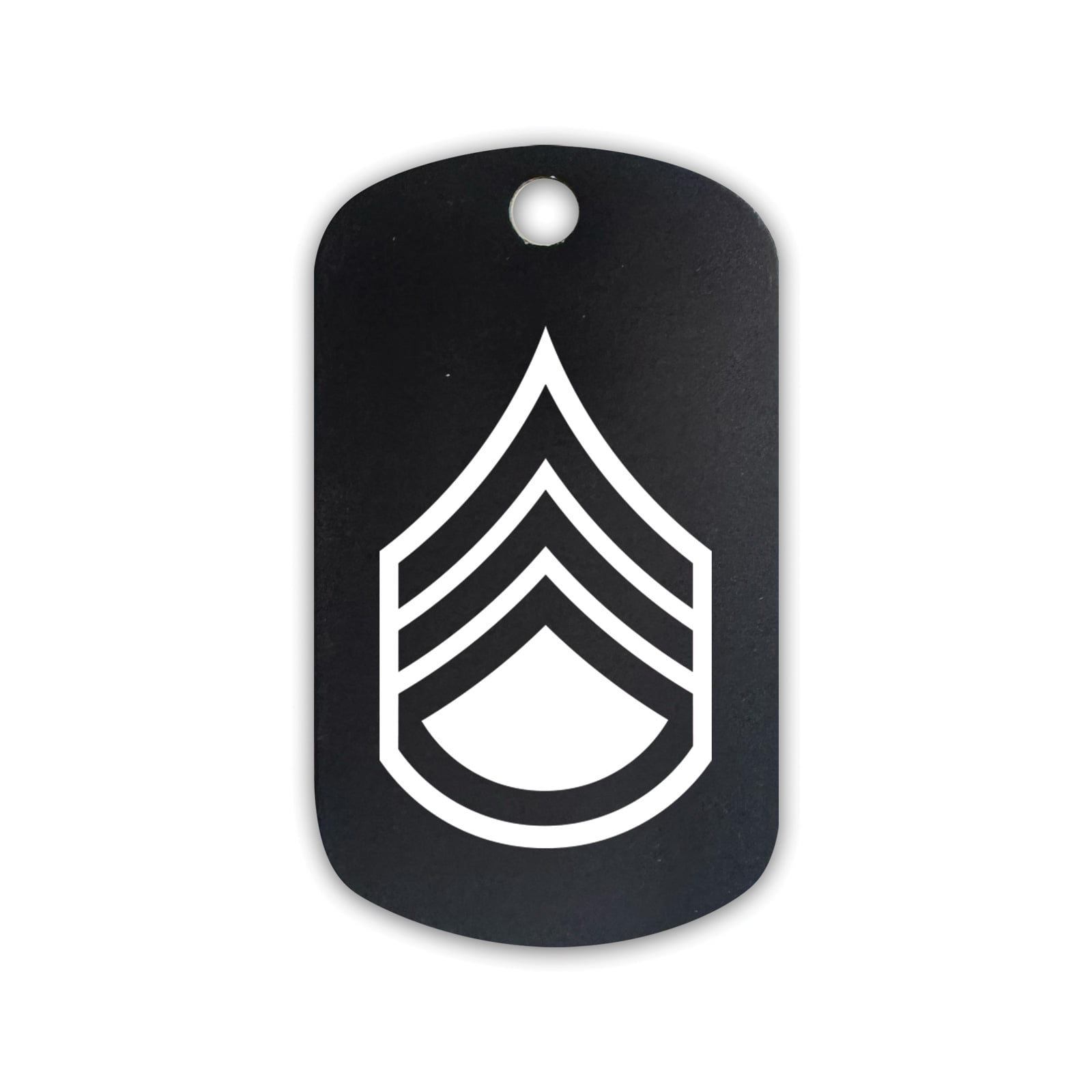 E-6 Staff Sergeant Rank GI Dog Tag Aluminum Keychain ssg or-6 e6 us ...
