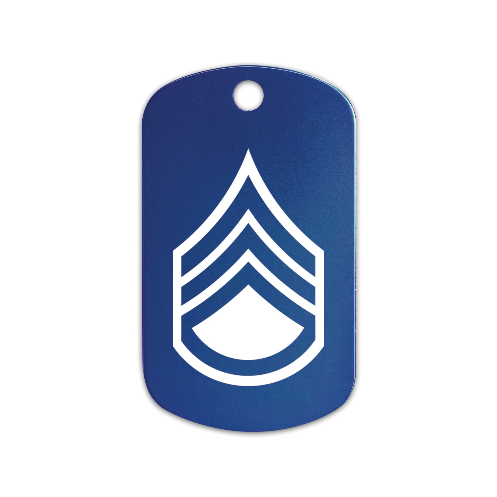 E-6 Staff Sergeant Rank GI Dog Tag Aluminum Keychain ssg or-6 e6 us ...