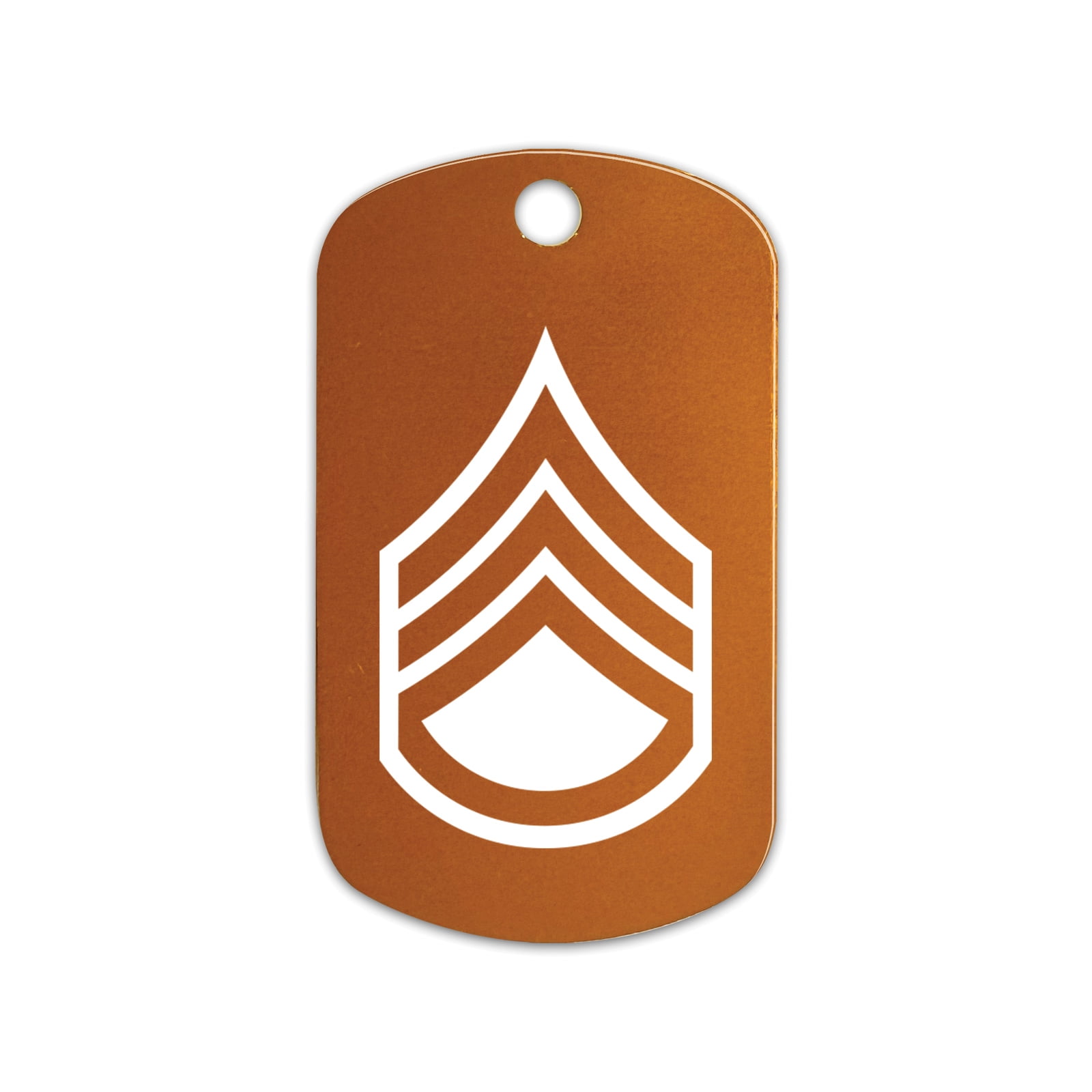 E-6 Staff Sergeant Rank GI Dog Tag Aluminum Keychain ssg or-6 e6 us ...