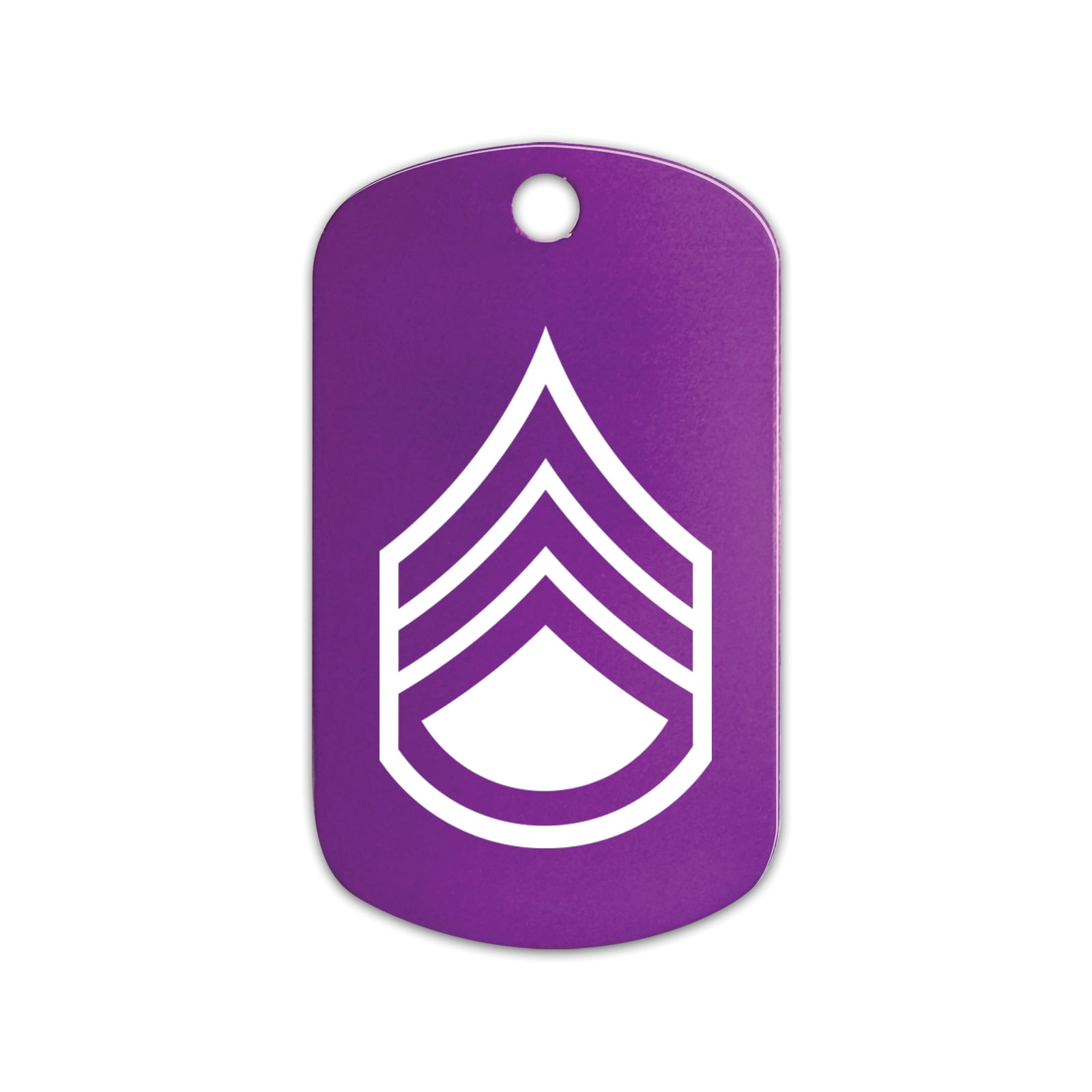 E-6 Staff Sergeant Rank GI Dog Tag Aluminum Keychain ssg or-6 e6 us ...