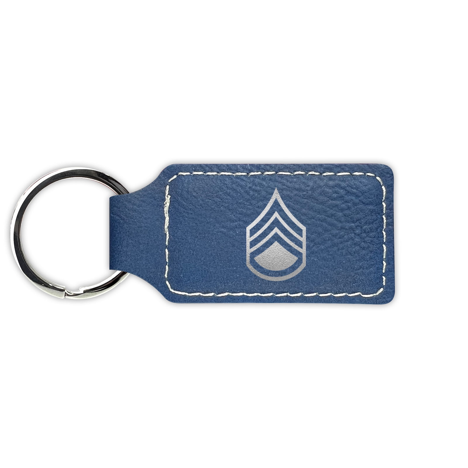 E-6 Staff Sergeant Rank Keychain Leatherette Rectangle - Laser Engraved ...