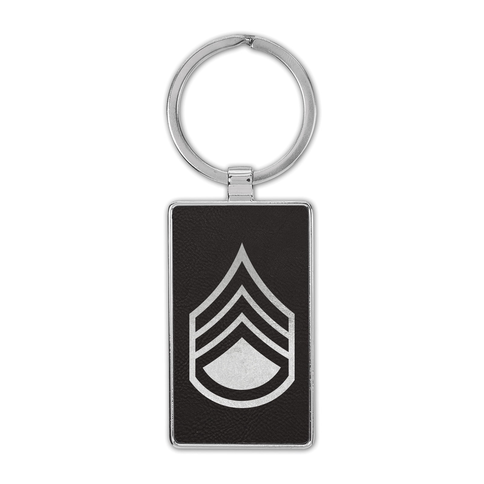 E-6 Staff Sergeant Rank Premium Leatherette Keychain ssg or-6 e6 us ...