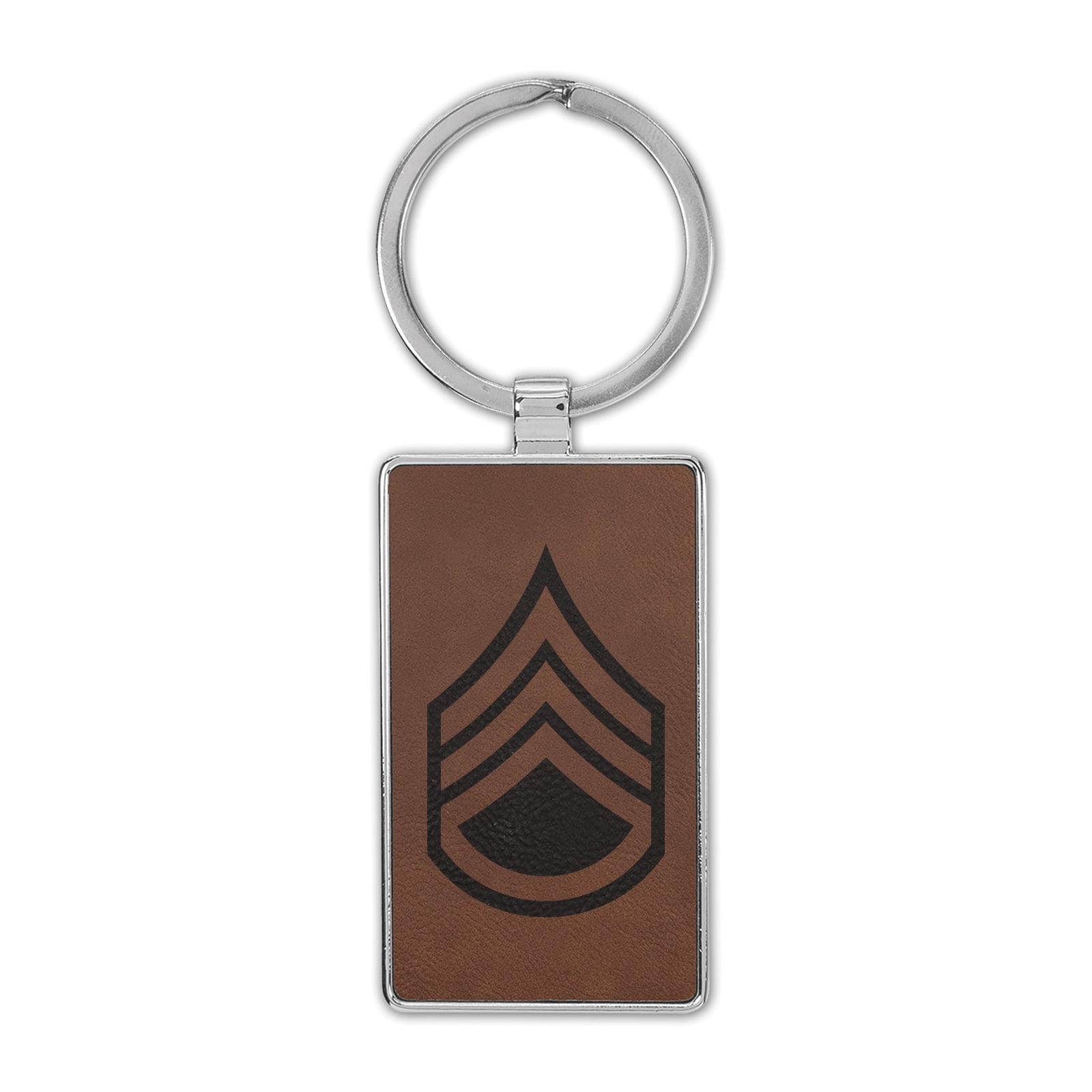 E-6 Staff Sergeant Rank Premium Leatherette Keychain ssg or-6 e6 us ...
