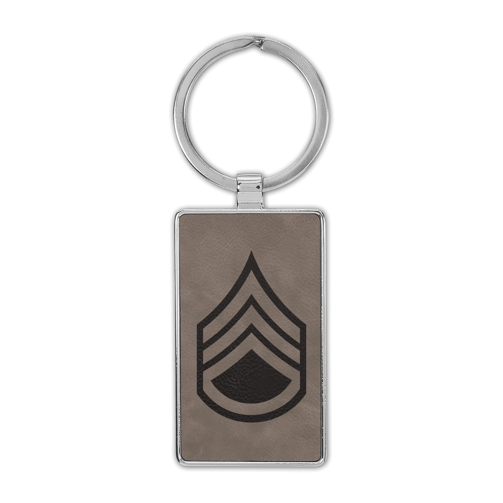 E-6 Staff Sergeant Rank Premium Leatherette Keychain ssg or-6 e6 us ...