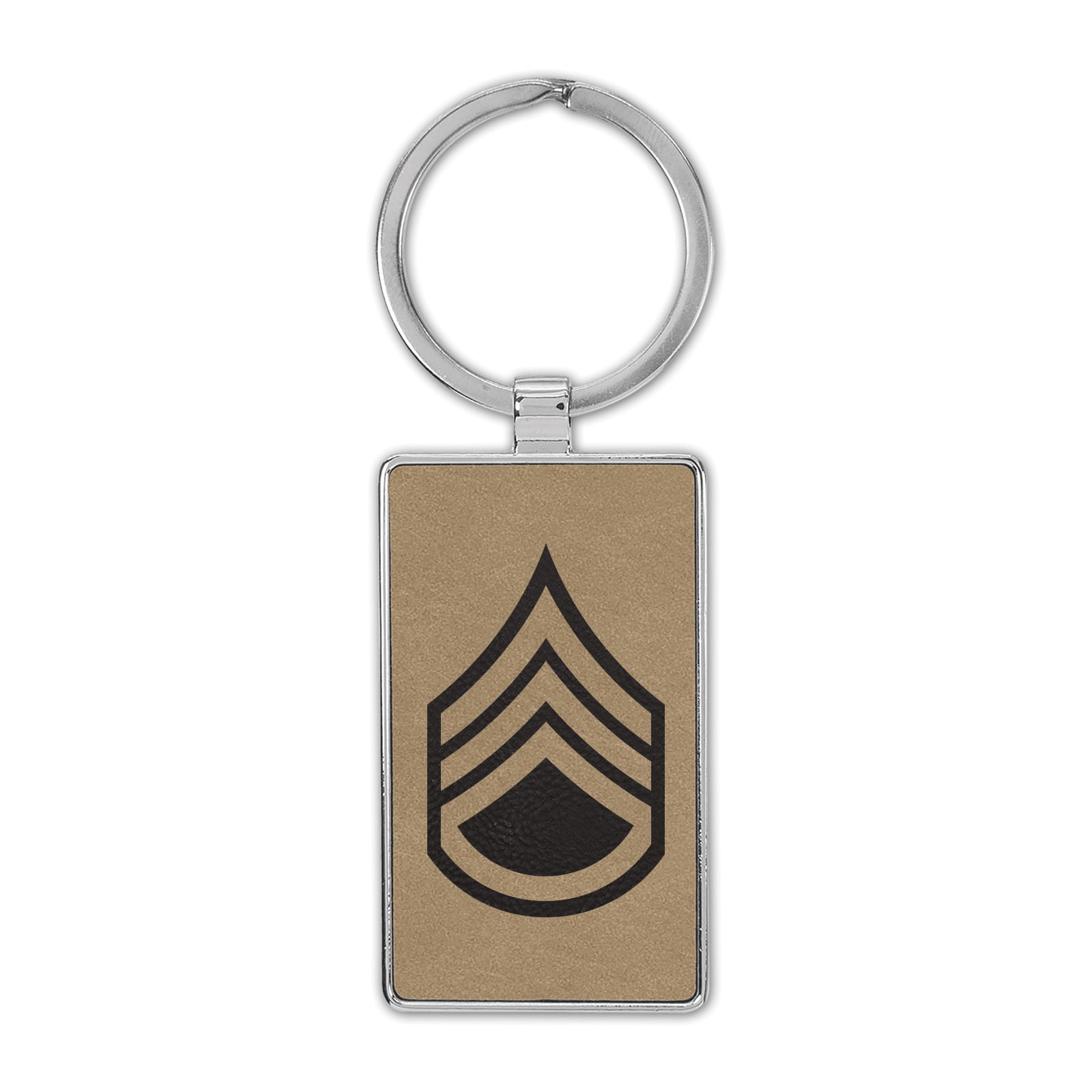 E-6 Staff Sergeant Rank Premium Leatherette Keychain ssg or-6 e6 us ...