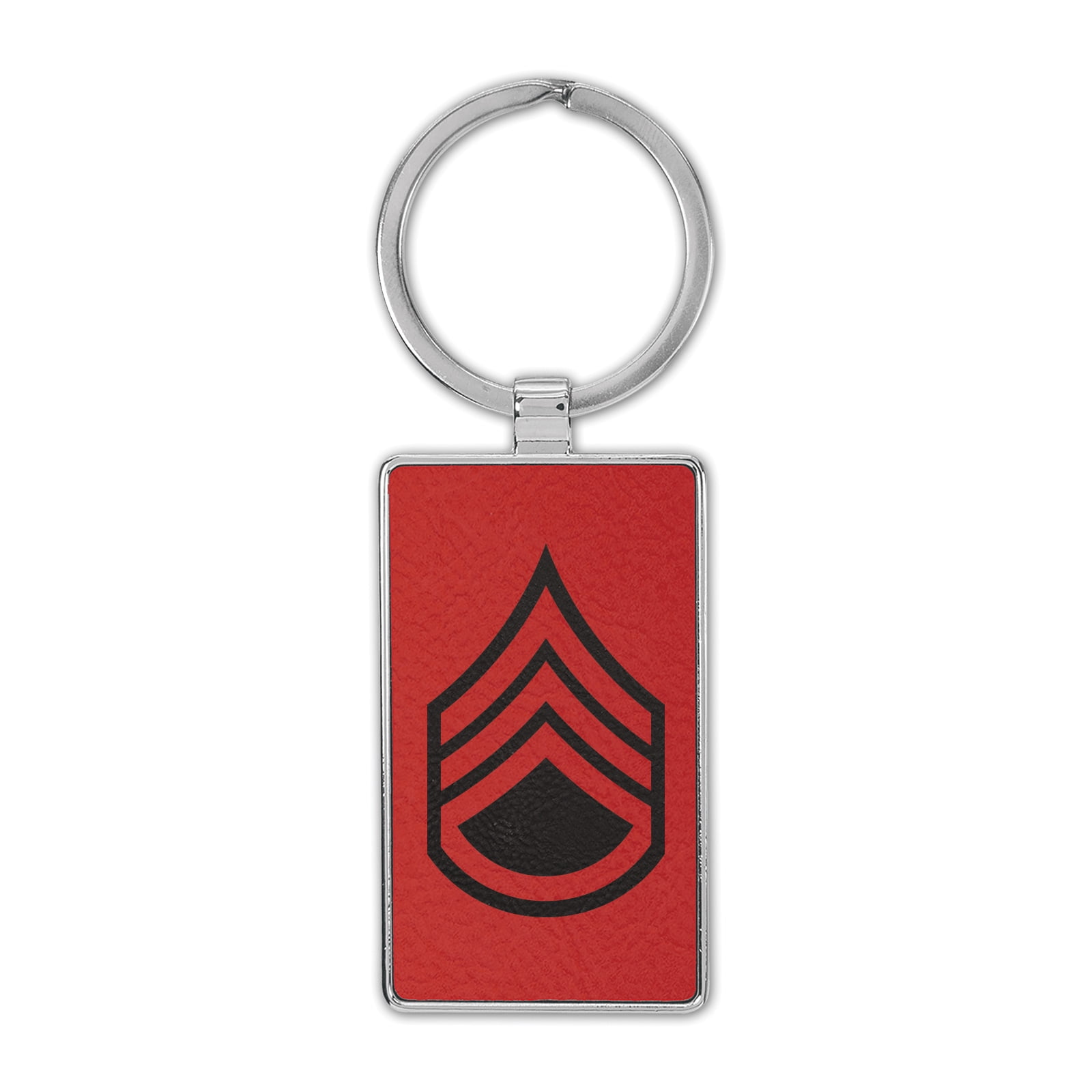 E-6 Staff Sergeant Rank Premium Leatherette Keychain ssg or-6 e6 us ...