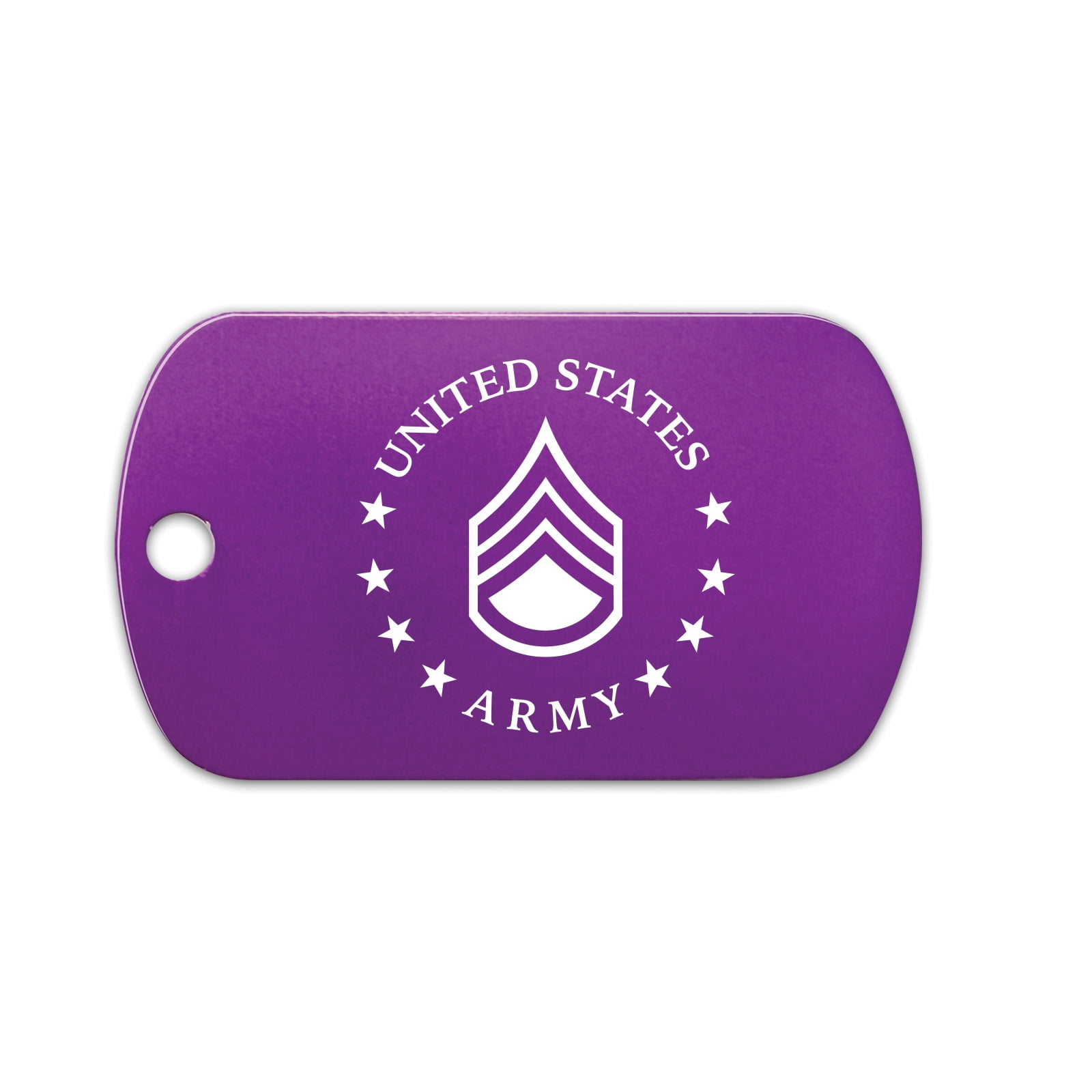E-6 Staff Sergeant US Army Rank GI Dog Tag Aluminum Keychain ssg or-6 ...