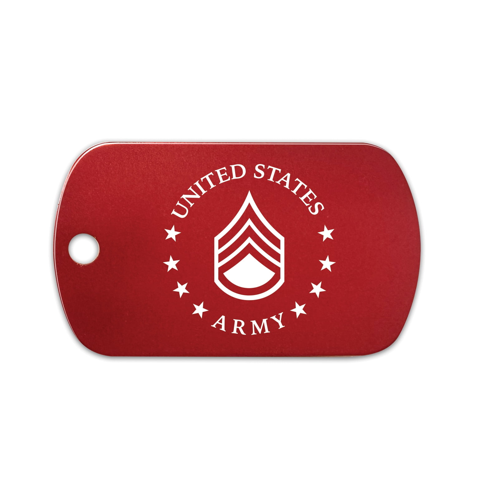 E-6 Staff Sergeant US Army Rank GI Dog Tag Aluminum Keychain ssg or-6 ...