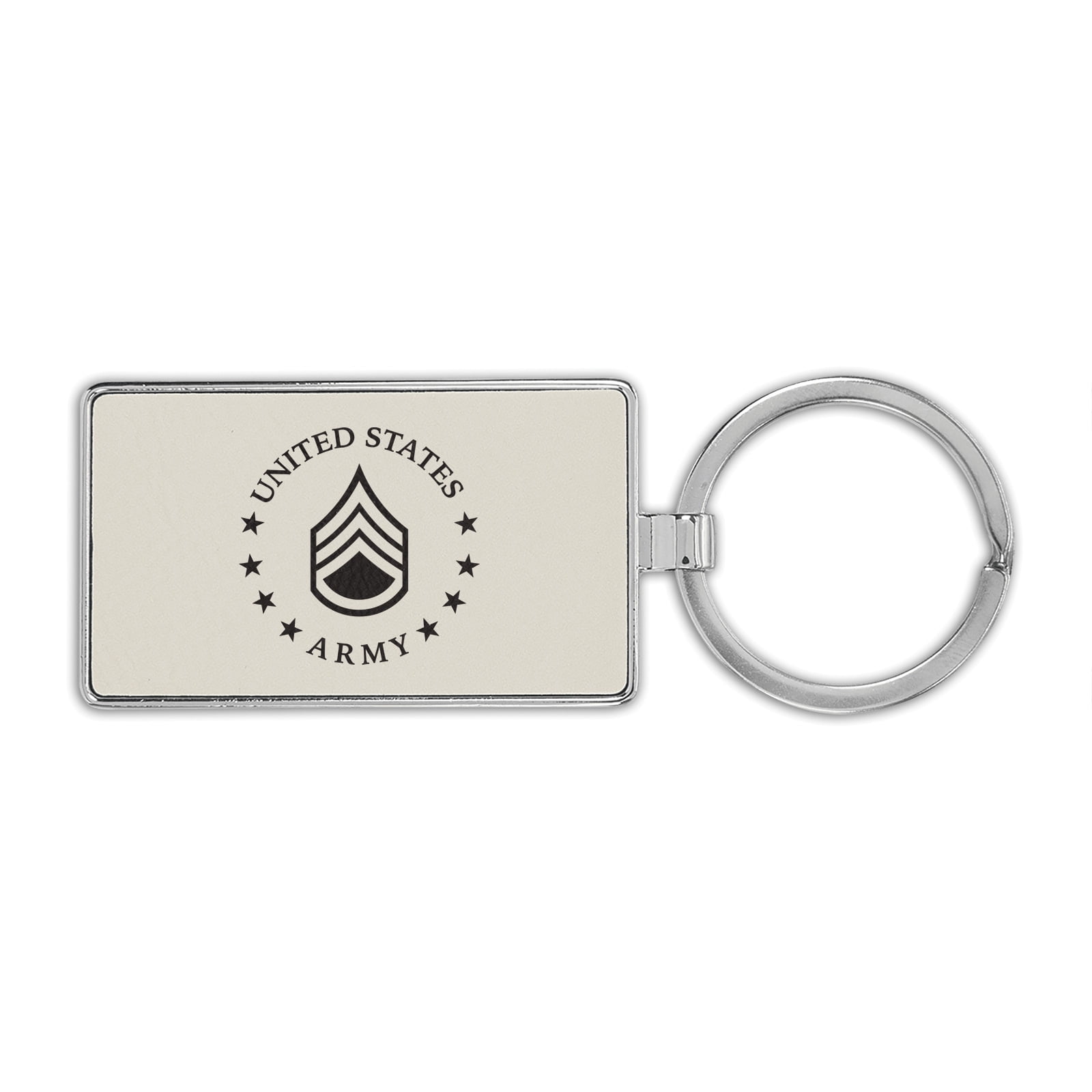 E-6 Staff Sergeant US Army Rank Premium Leatherette Keychain ssg or-6 ...