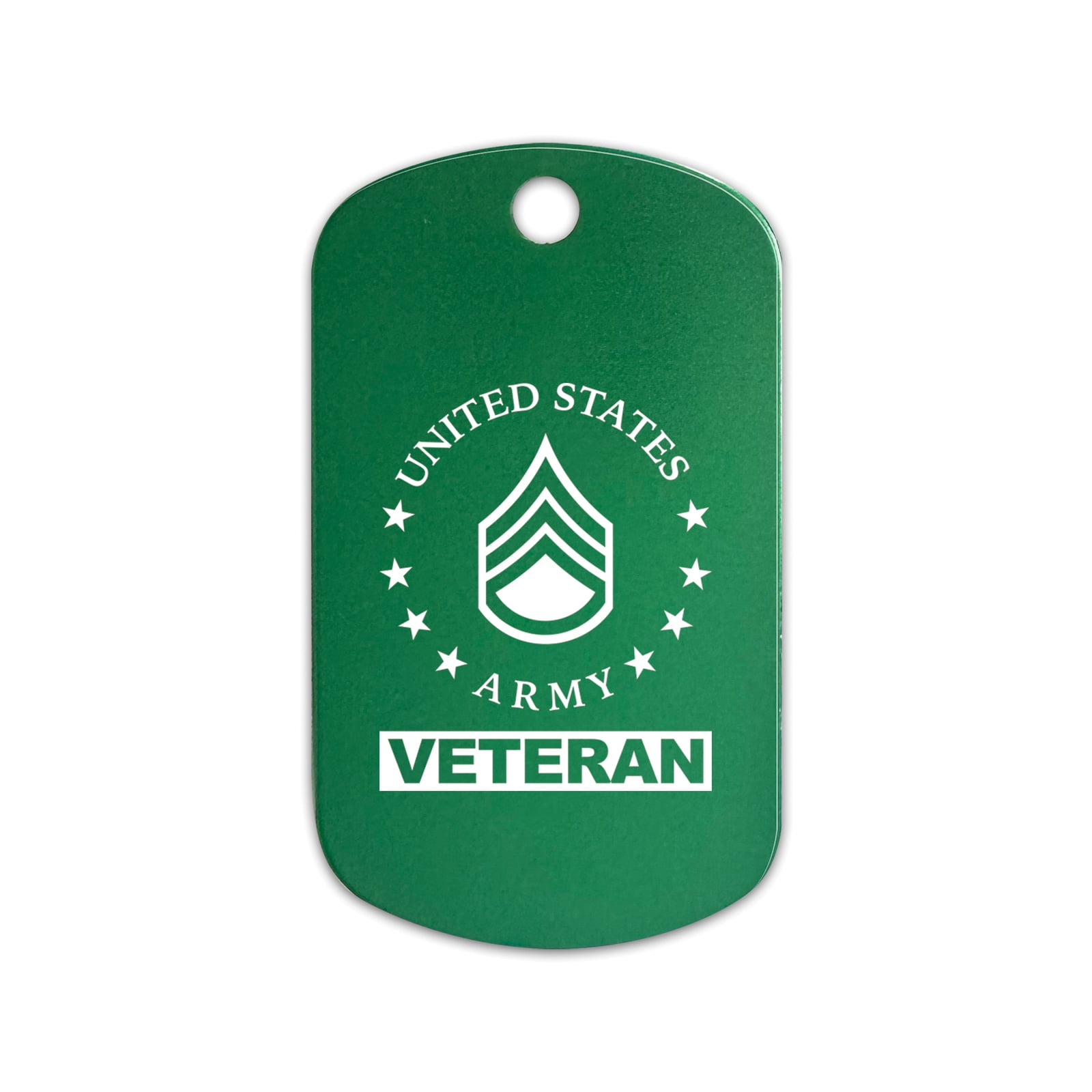 E-6 Staff Sergeant Veteran US Army Rank GI Dog Tag Aluminum Keychain ...