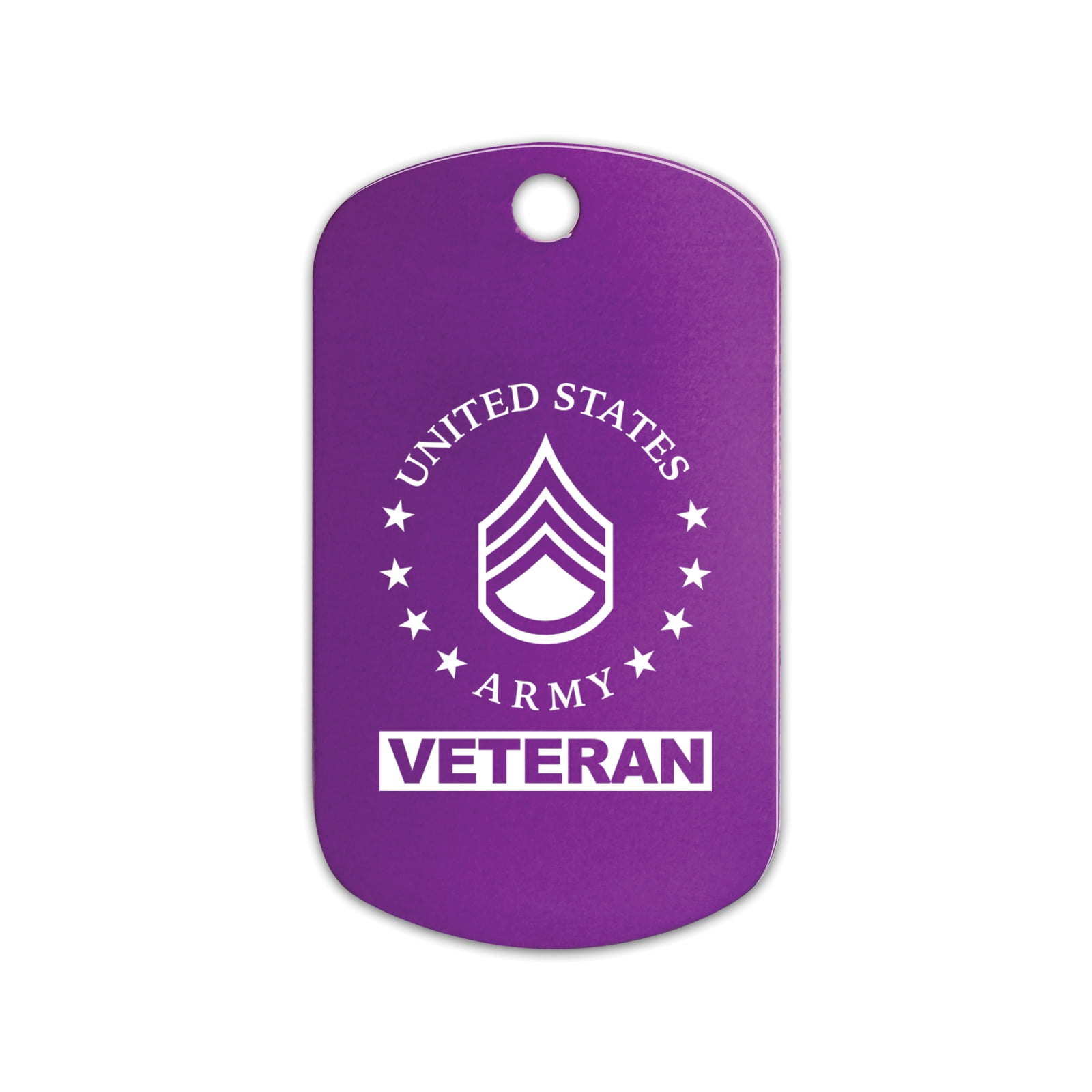 E-6 Staff Sergeant Veteran US Army Rank GI Dog Tag Aluminum Keychain ...