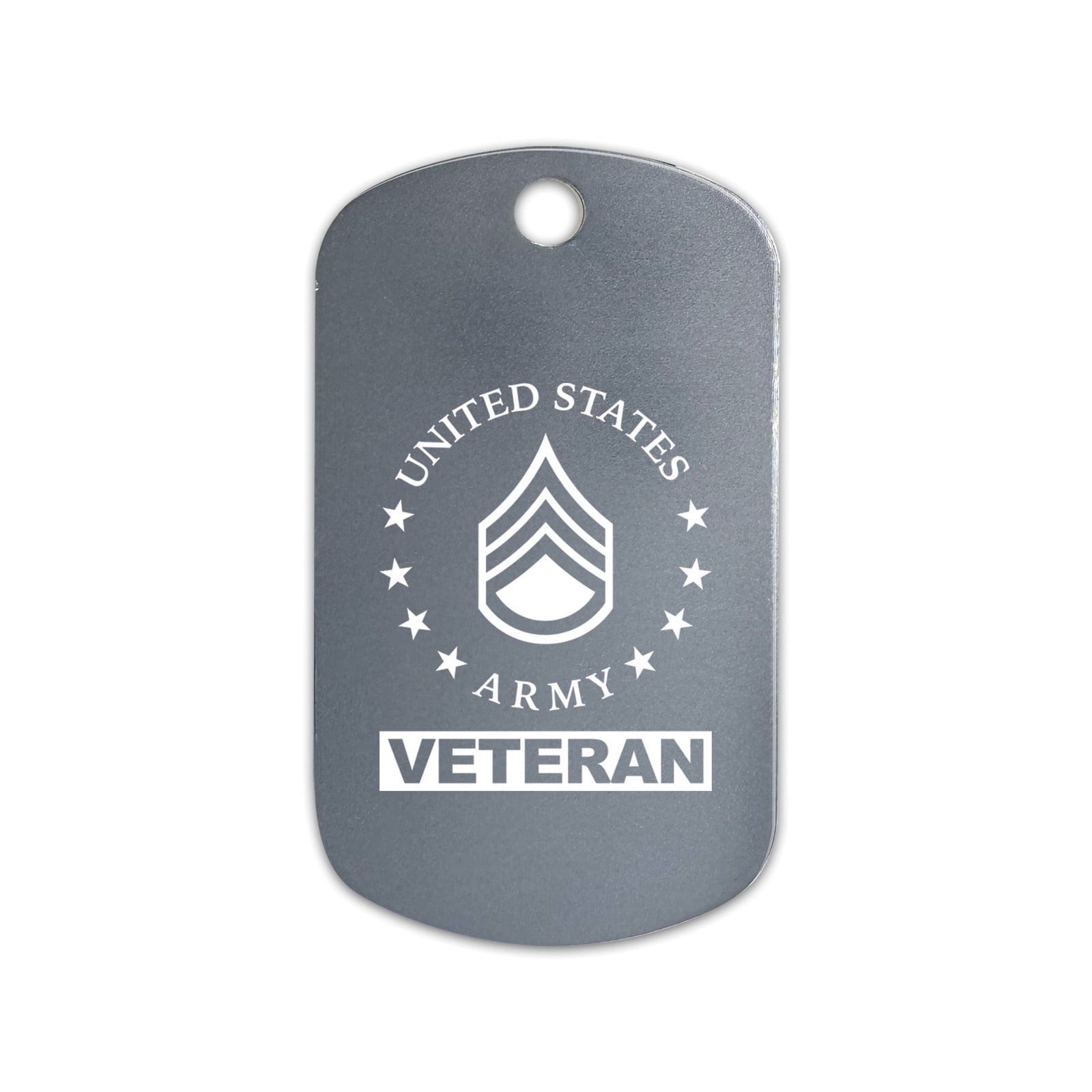 E-6 Staff Sergeant Veteran US Army Rank GI Dog Tag Aluminum Keychain ...