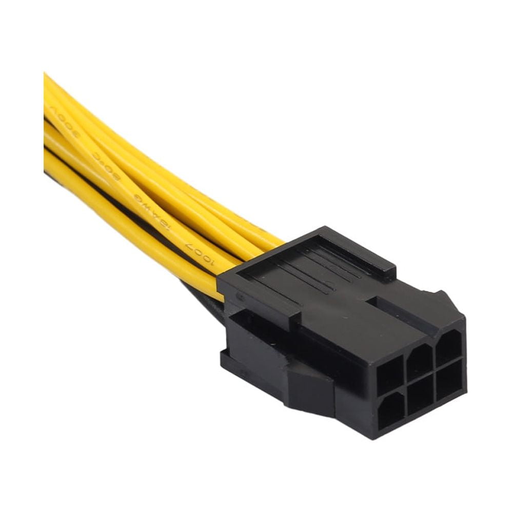 -E 6-pin to 2x 6+2-pin (6-pin/8-pin) Power Splitter PCIE - Walmart.com