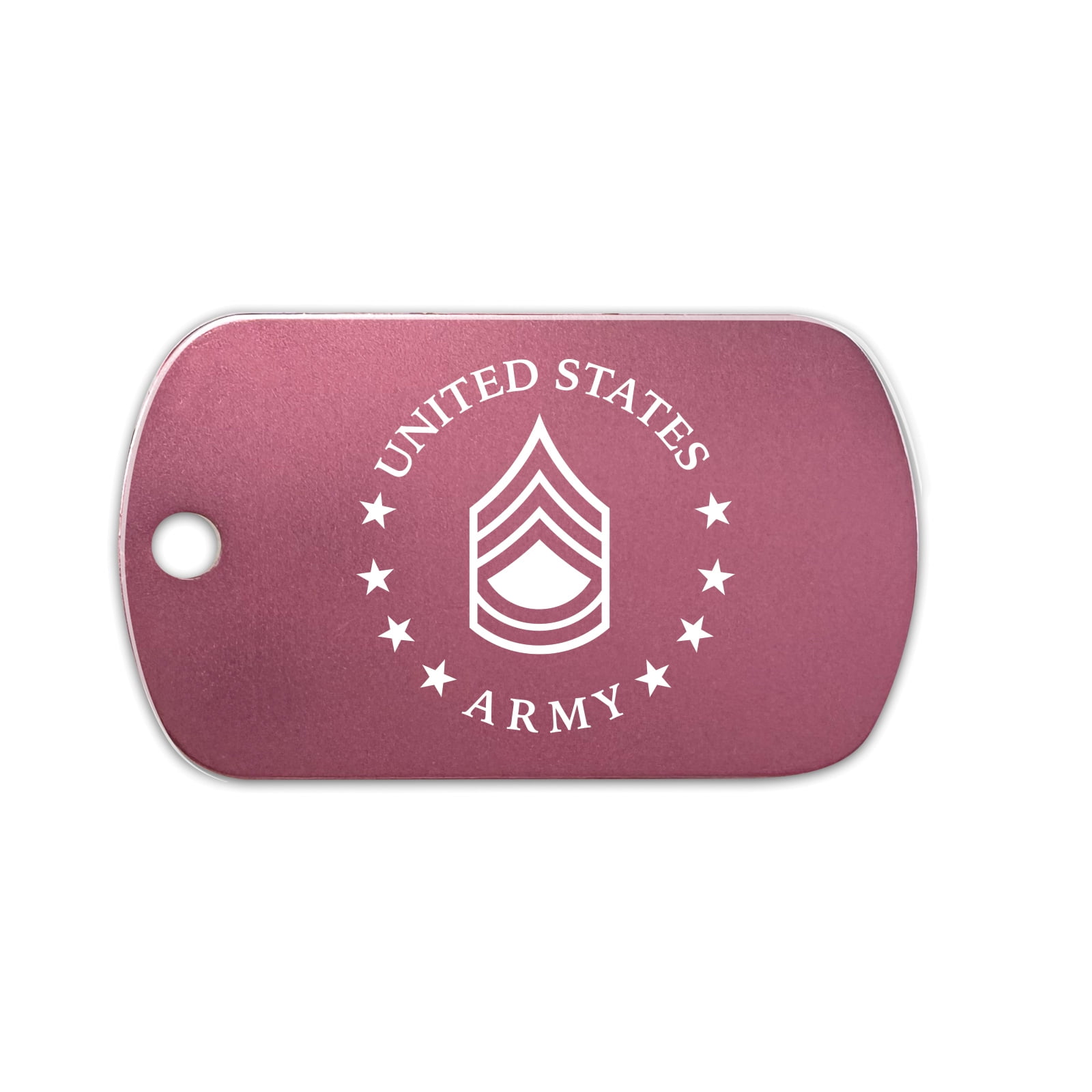 E-7 Sergeant First Class US Army Rank GI Dog Tag Aluminum Keychain sfc ...