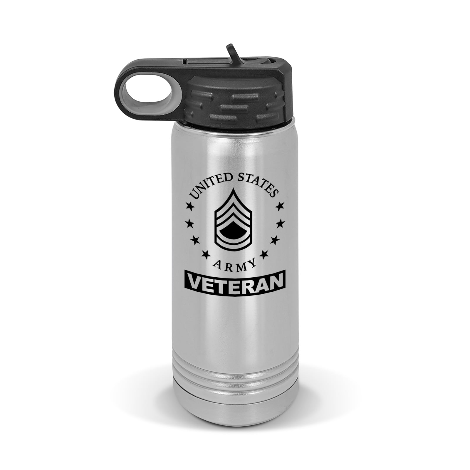E-7 Sergeant First Class Veteran US Army Rank Water Bottle 20 oz ...