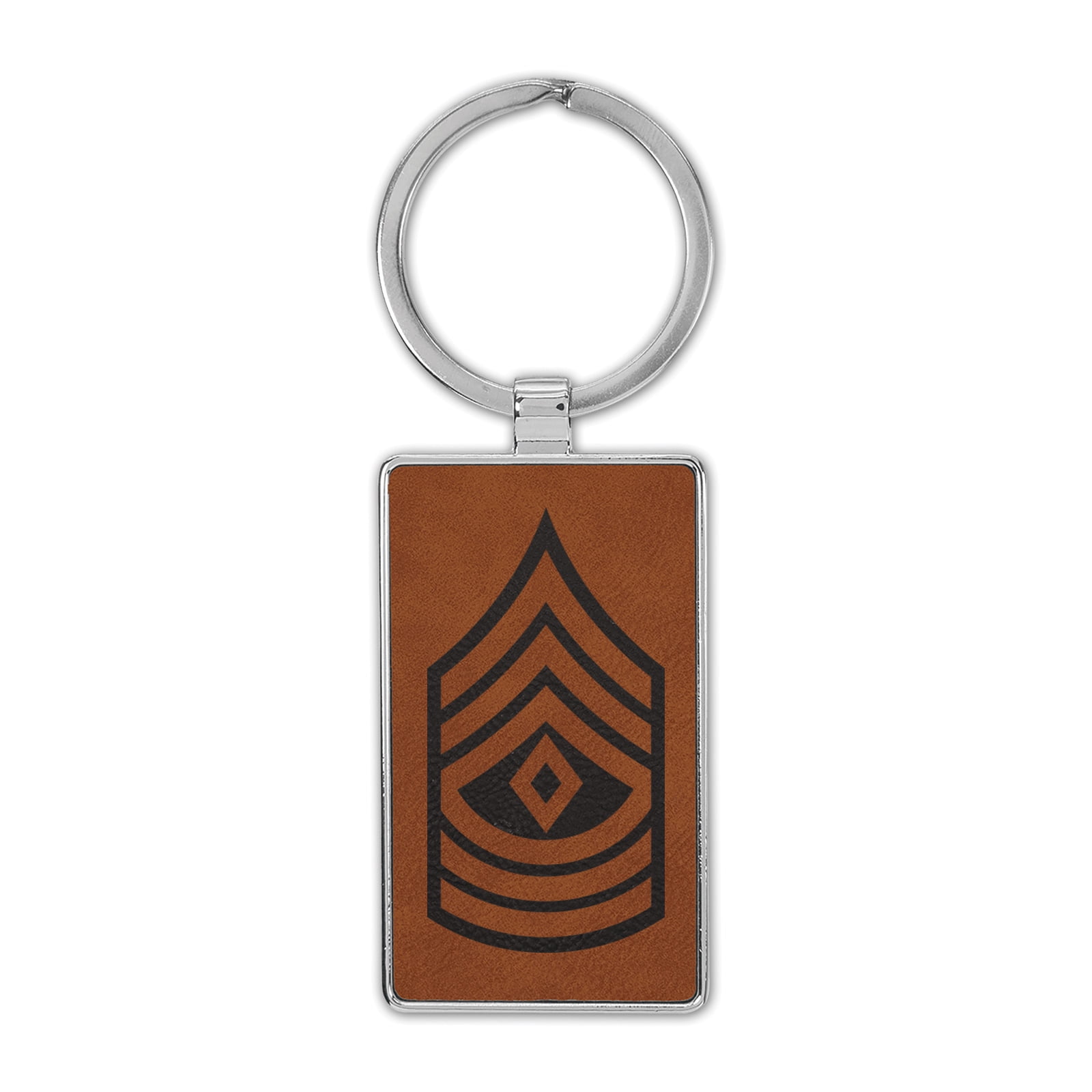 E-8 First Sergeant Rank Premium Leatherette Keychain 1sg or-8 e8 us ...