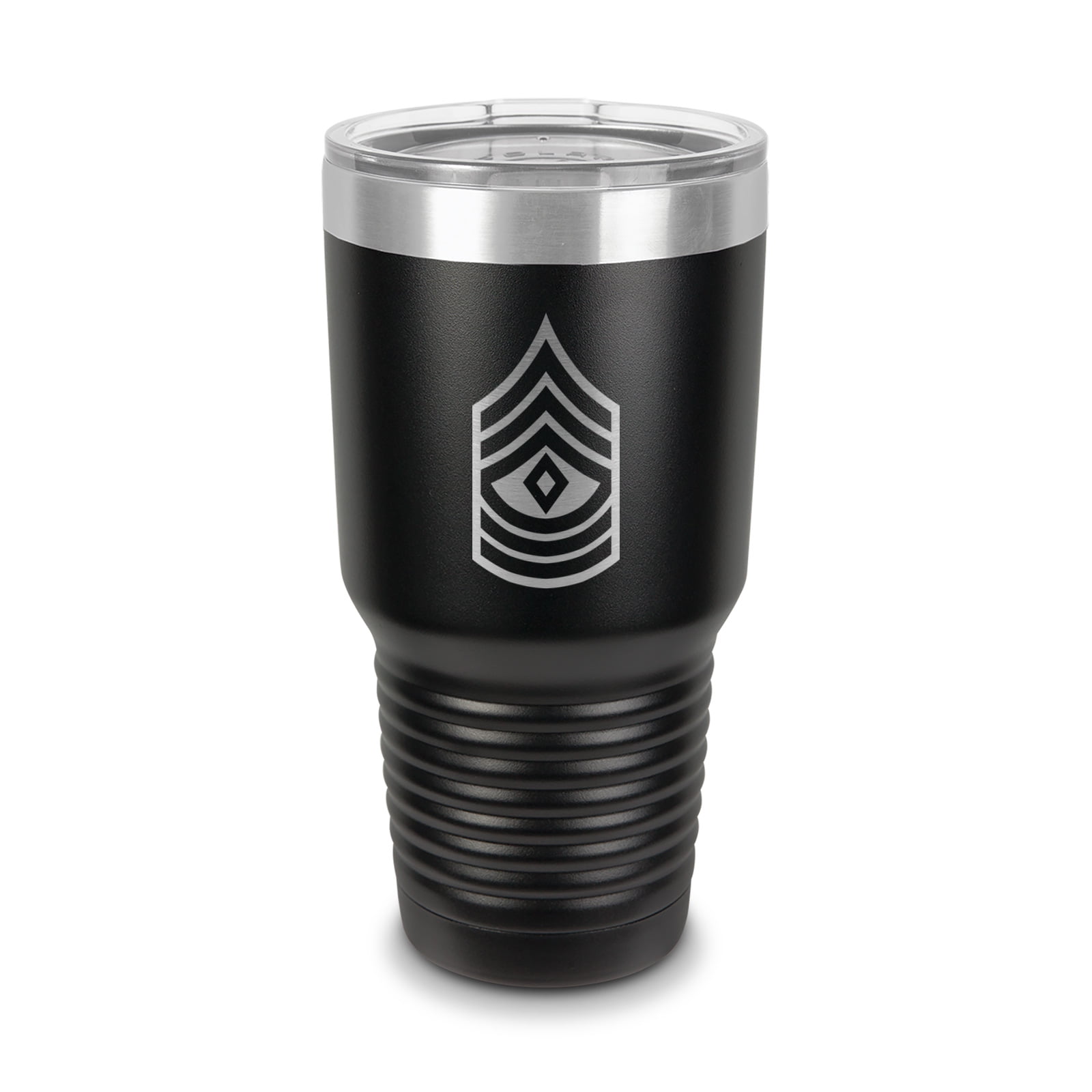 E-8 First Sergeant Rank Tumbler 30 oz - Laser Engraved w/ Clear Lid ...