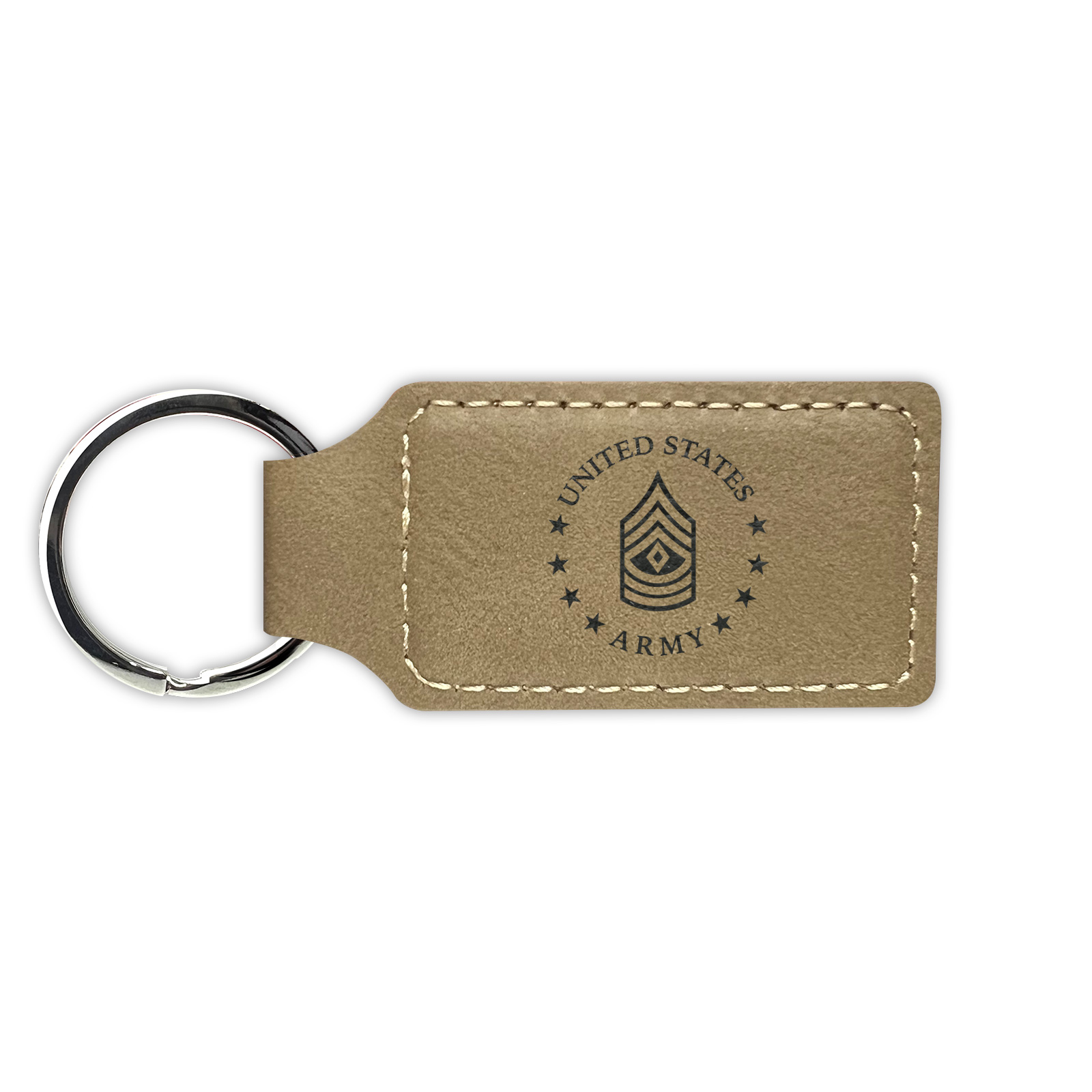 E-8 First Sergeant US Army Rank Keychain Leatherette Rectangle - Laser ...