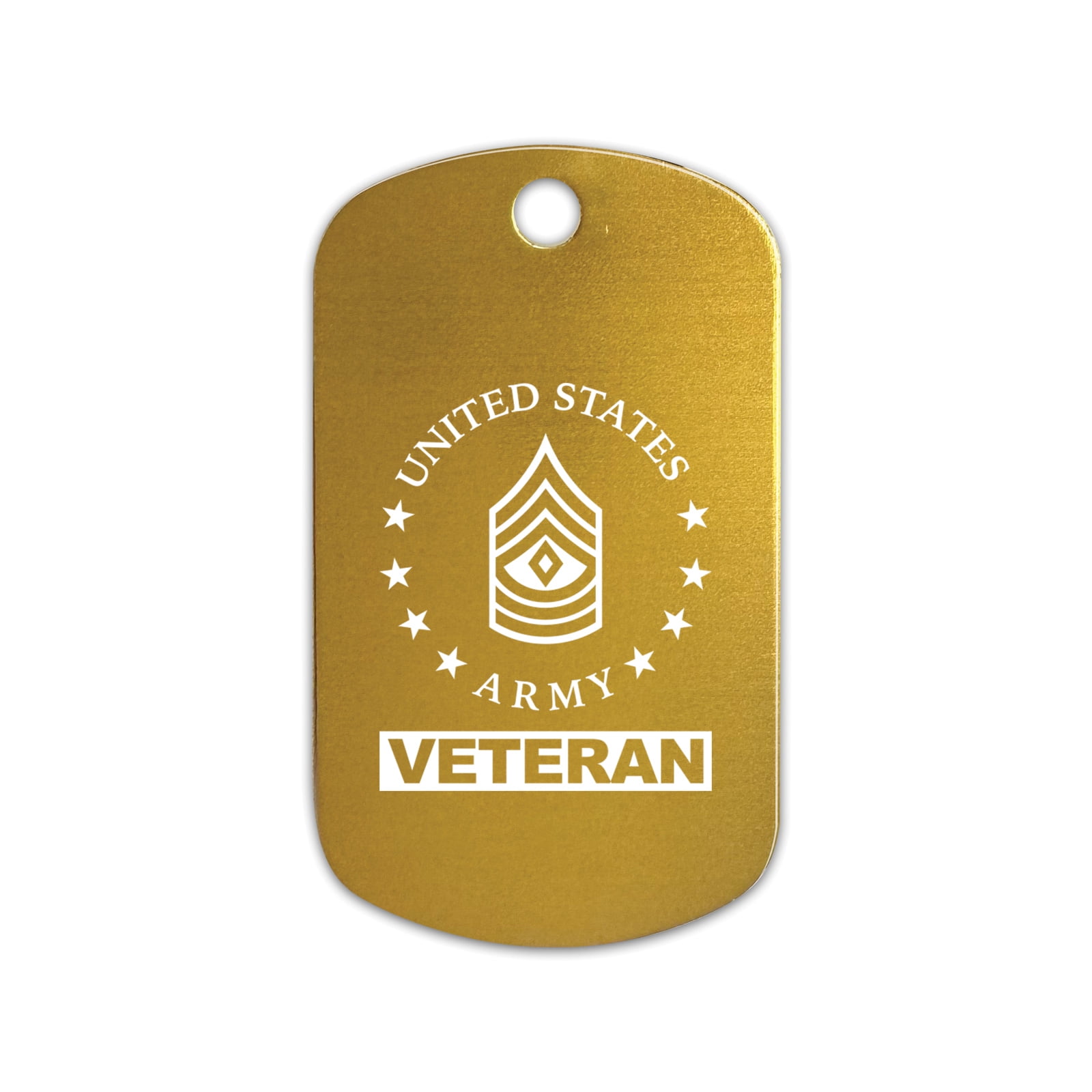 E-8 First Sergeant Veteran US Army Rank GI Dog Tag Aluminum Keychain ...