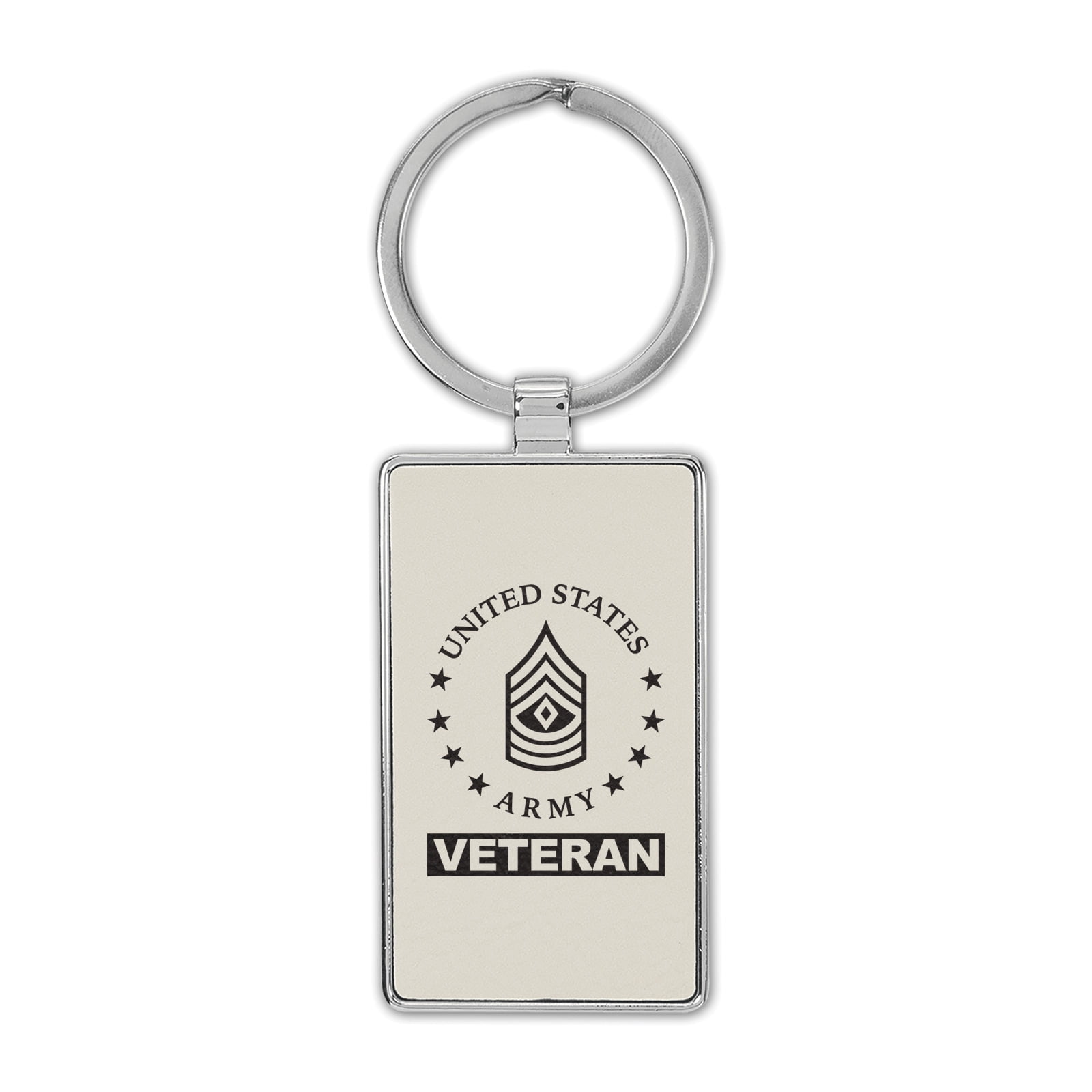 E-8 First Sergeant Veteran US Army Rank Premium Leatherette Keychain ...