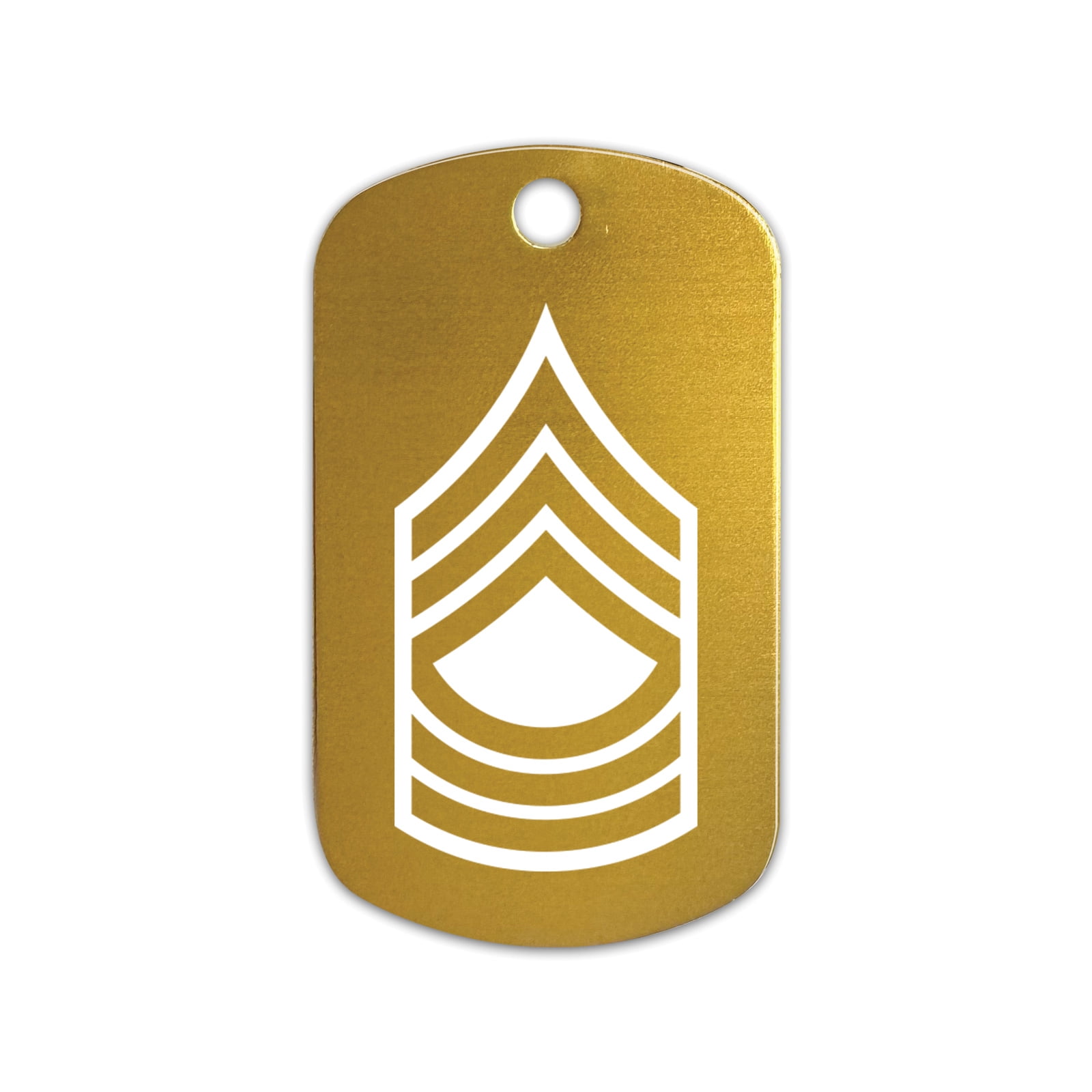 E-8 Master Sergeant Rank GI Dog Tag Aluminum Keychain msg or-8 e8 us ...